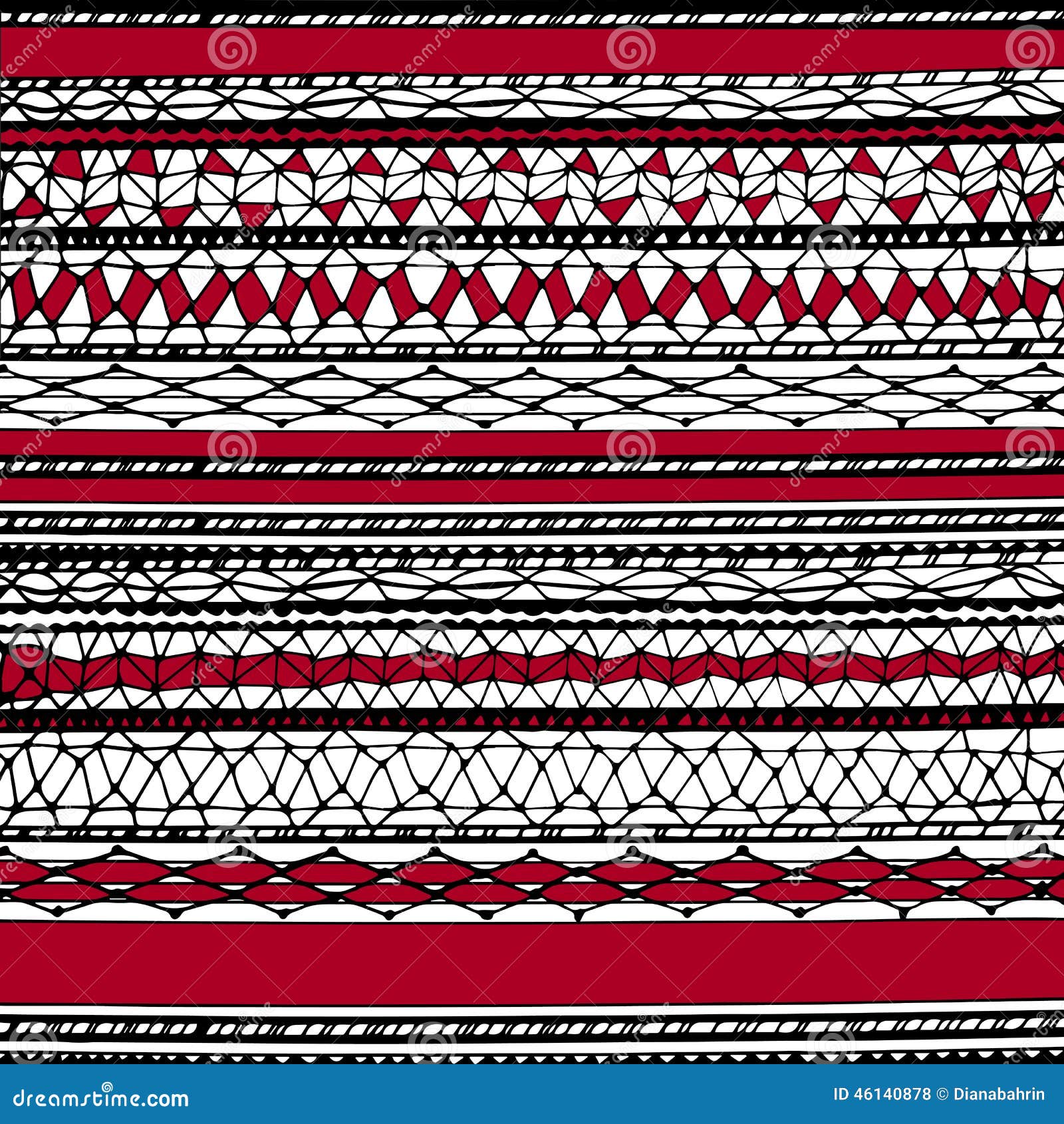 Abstract Pattern in Red and Black Stock Vector - Illustration of ...