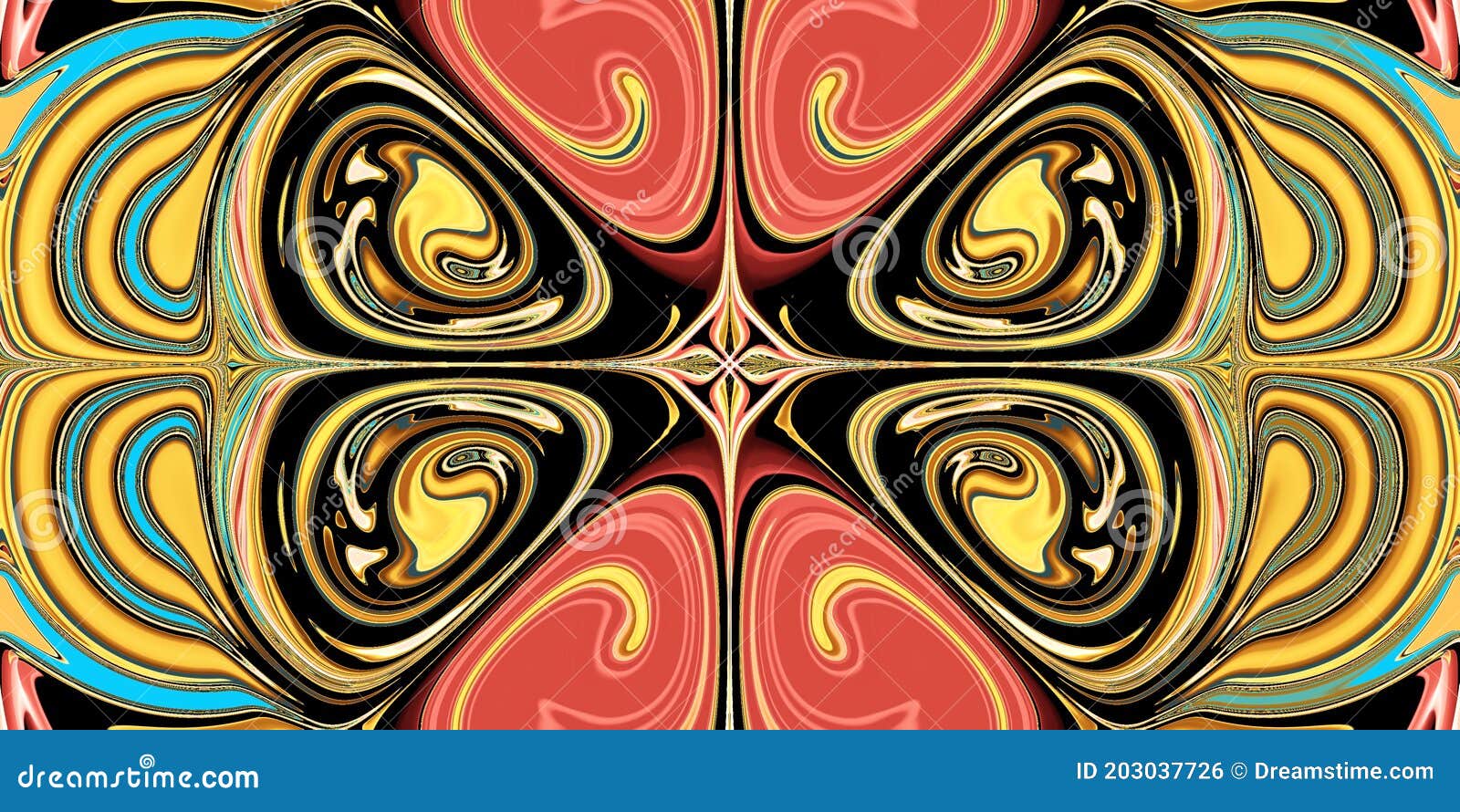 Abstract Pattern with Red, Gold and Blue Color Stock Illustration ...