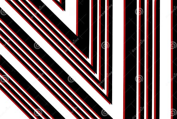 Abstract Pattern with Red Lines on White Background Stock Illustration ...