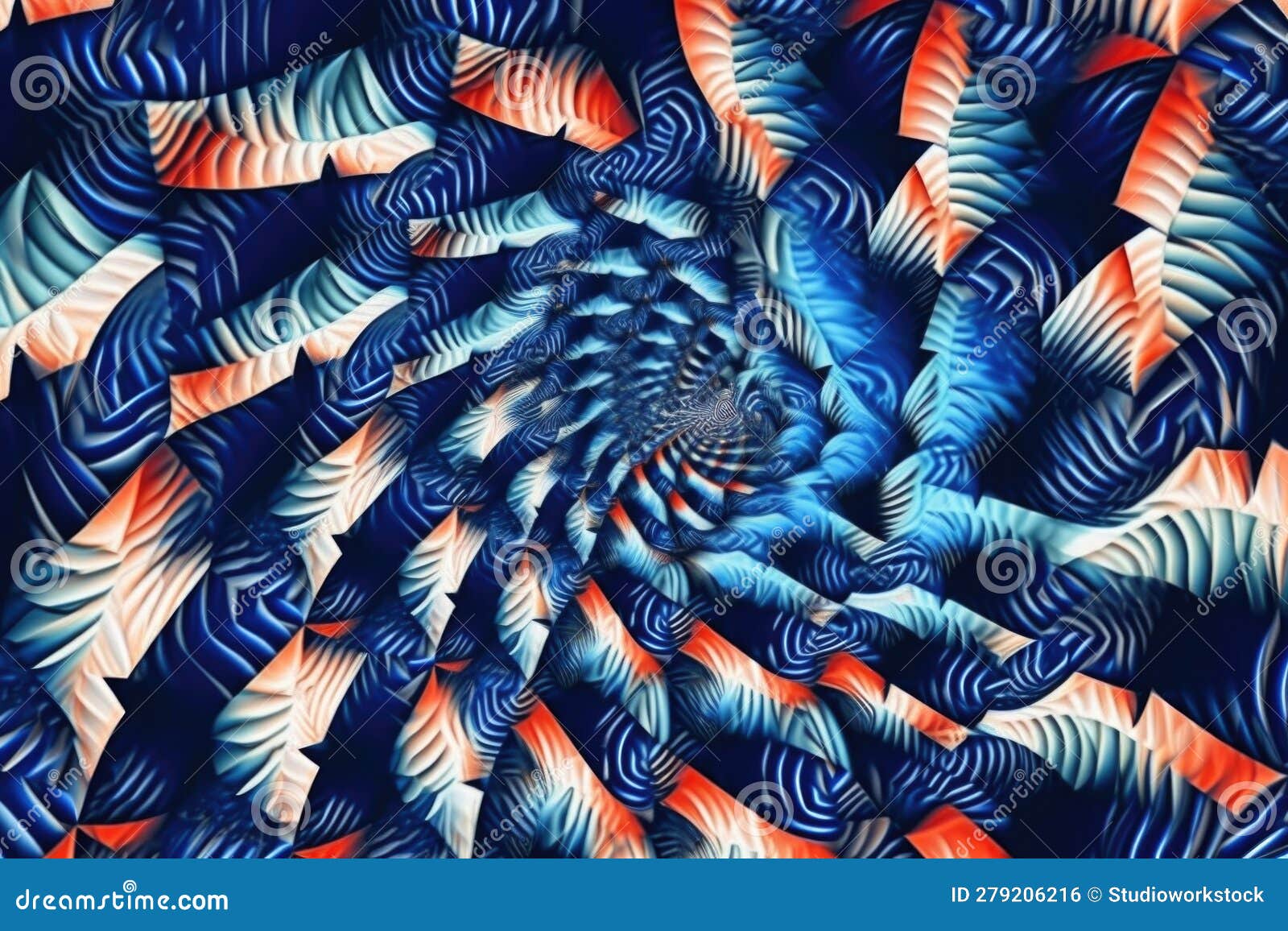 Abstract Pattern of Rotational and Symmetrical Shapes and Lines Stock ...