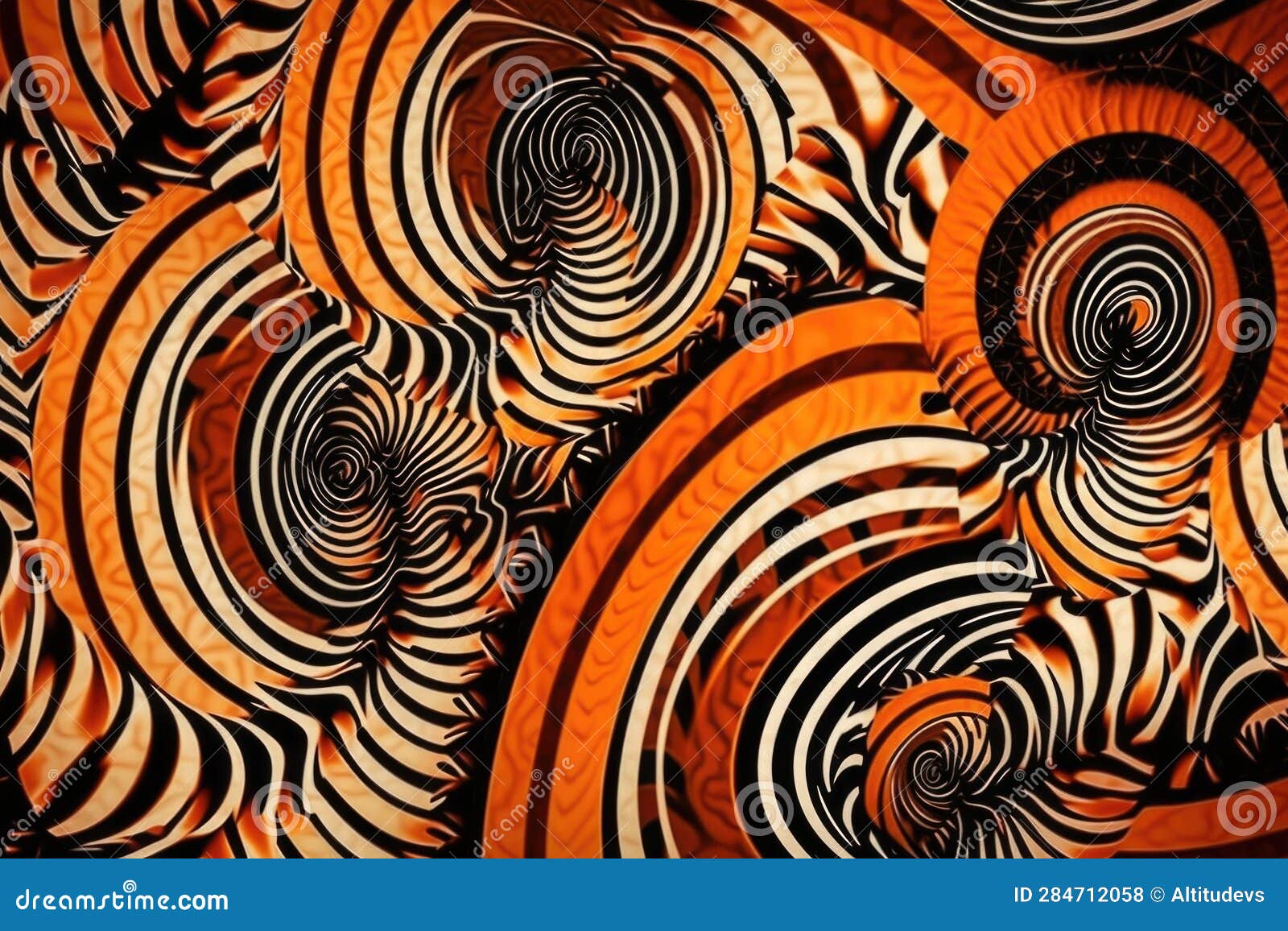 Abstract Pattern of Rotational and Symmetrical Shapes and Lines Stock ...