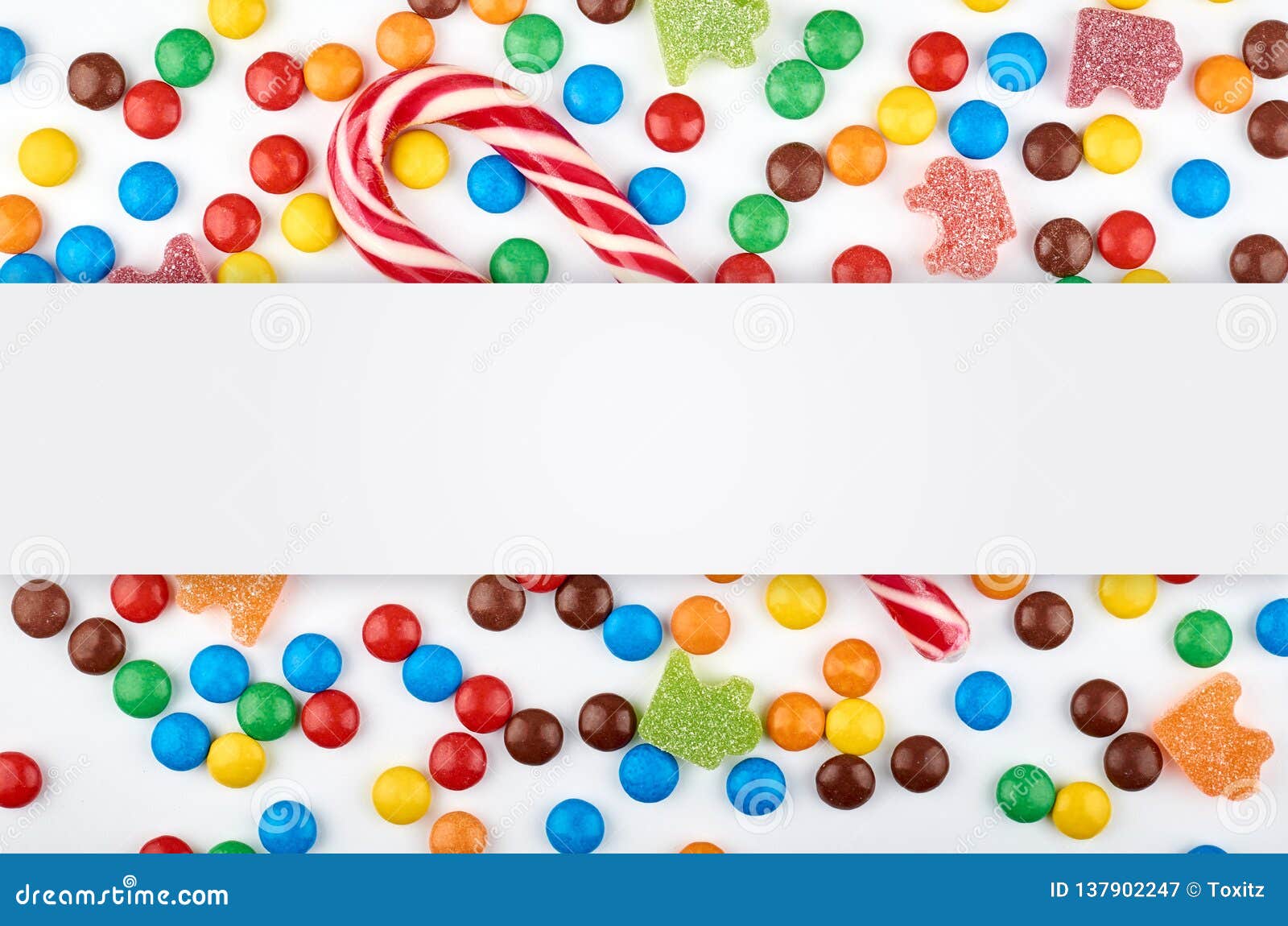Abstract Pattern with Round Color Candy on Background. Colorful Sweets ...