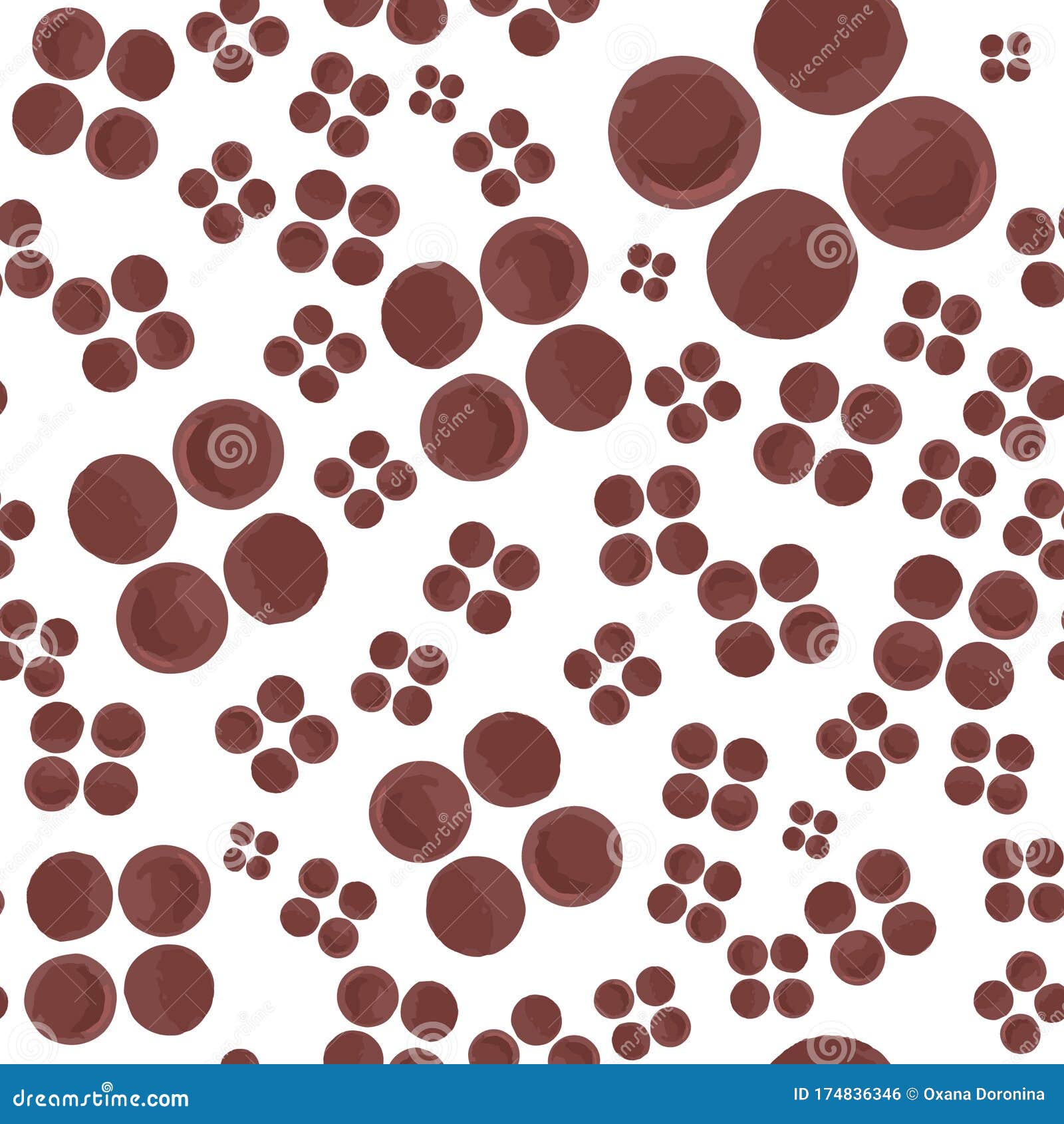 Abstract Pattern Seamless Shapes are Brown Color Stock Vector ...