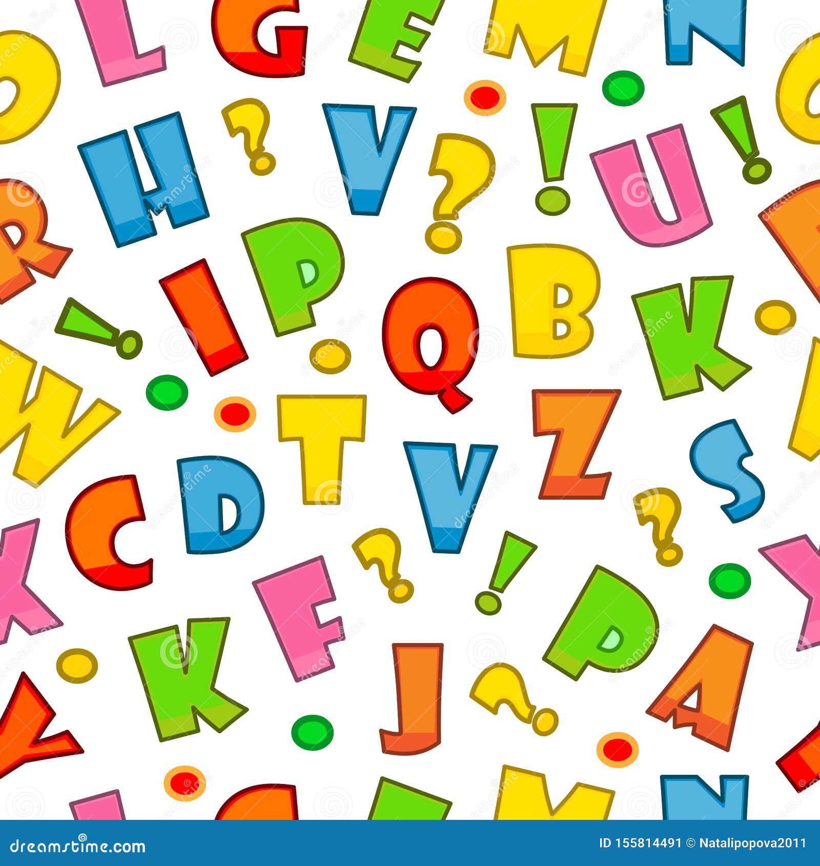 Abstract Pattern Seamless Vector Pattern Background. English Alphabet ...