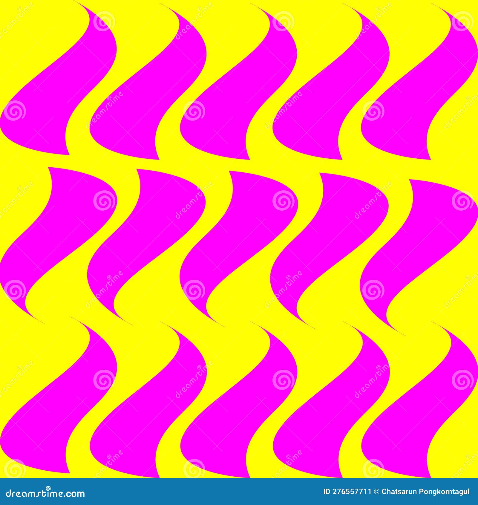 Abstract Pattern Shape Repeat Pink on Yellow Background Stock Vector ...