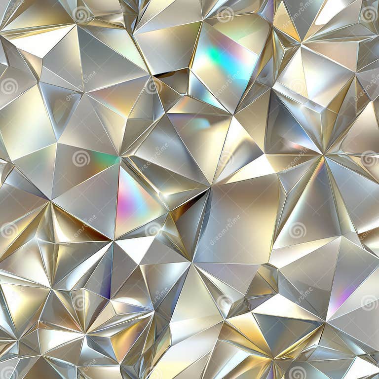 An Abstract Pattern of Shiny Angular Shapes that Resemble Crystal or ...
