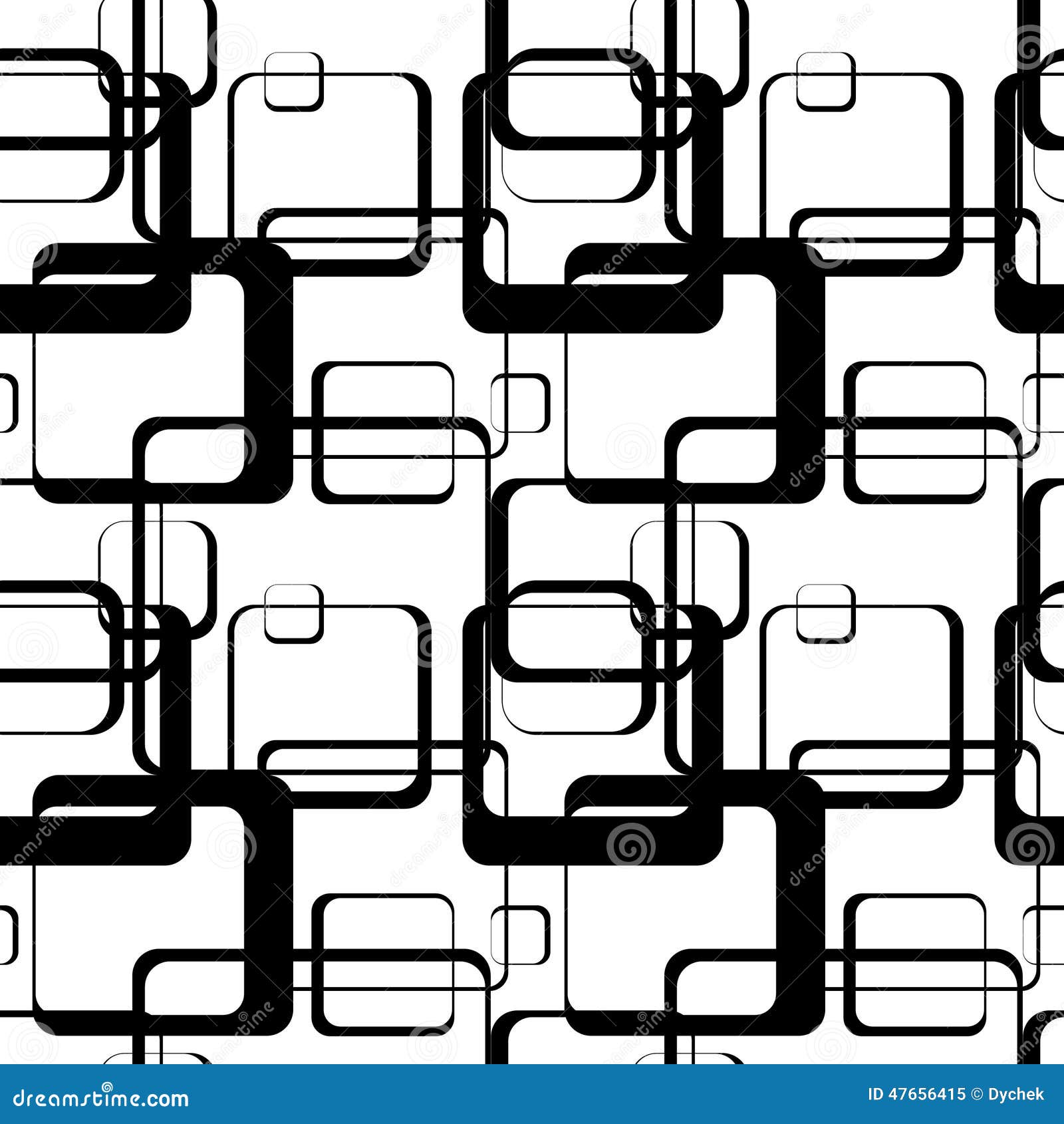 An Abstract Pattern of Squares with Rounded Corners. Stock Vector ...