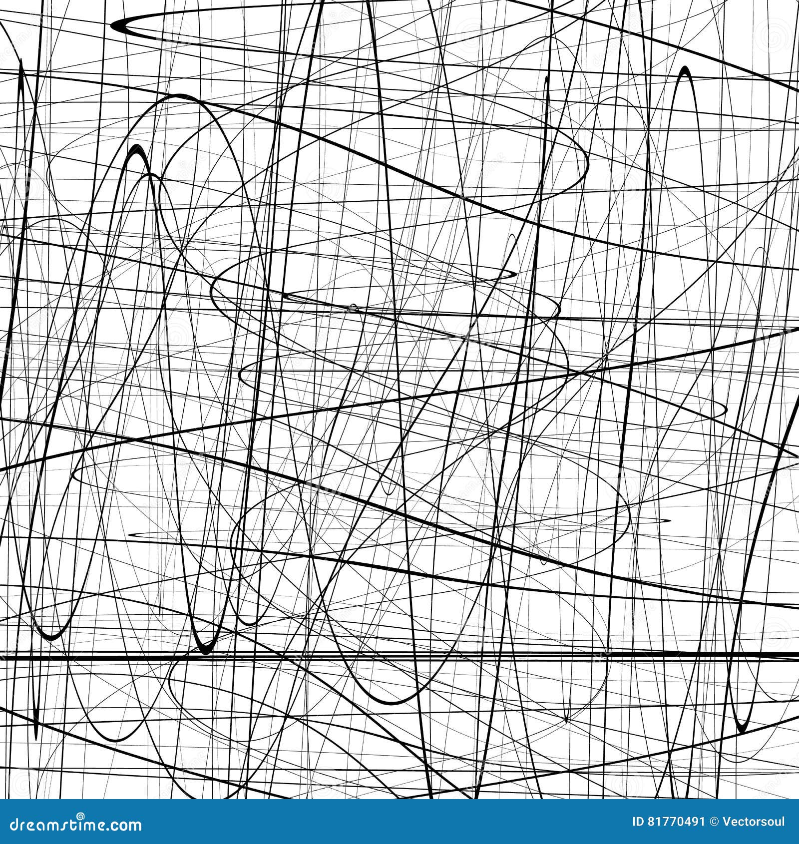 Abstract Pattern With Squiggly, Squiggle Lines. Abstract Texture ...