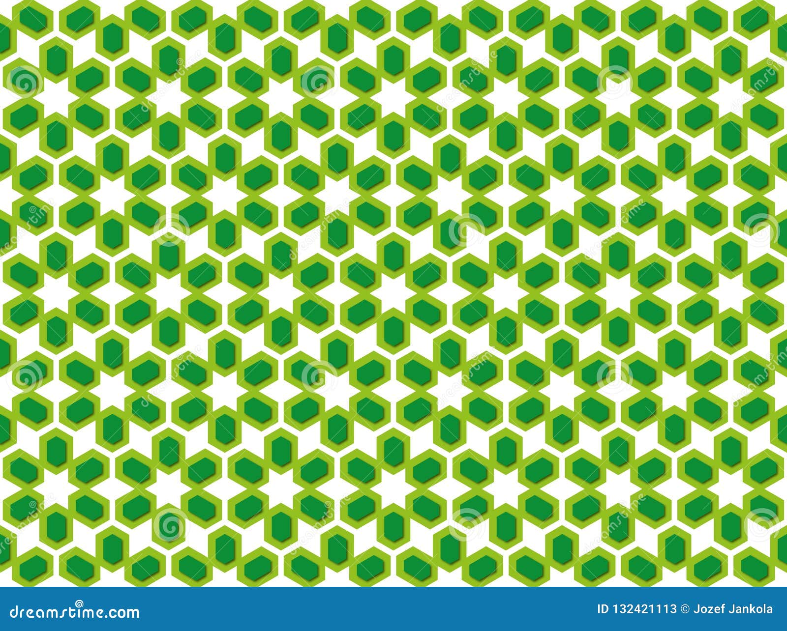 Abstract Pattern with a Stylized Hexagonal Flower Stock Illustration ...