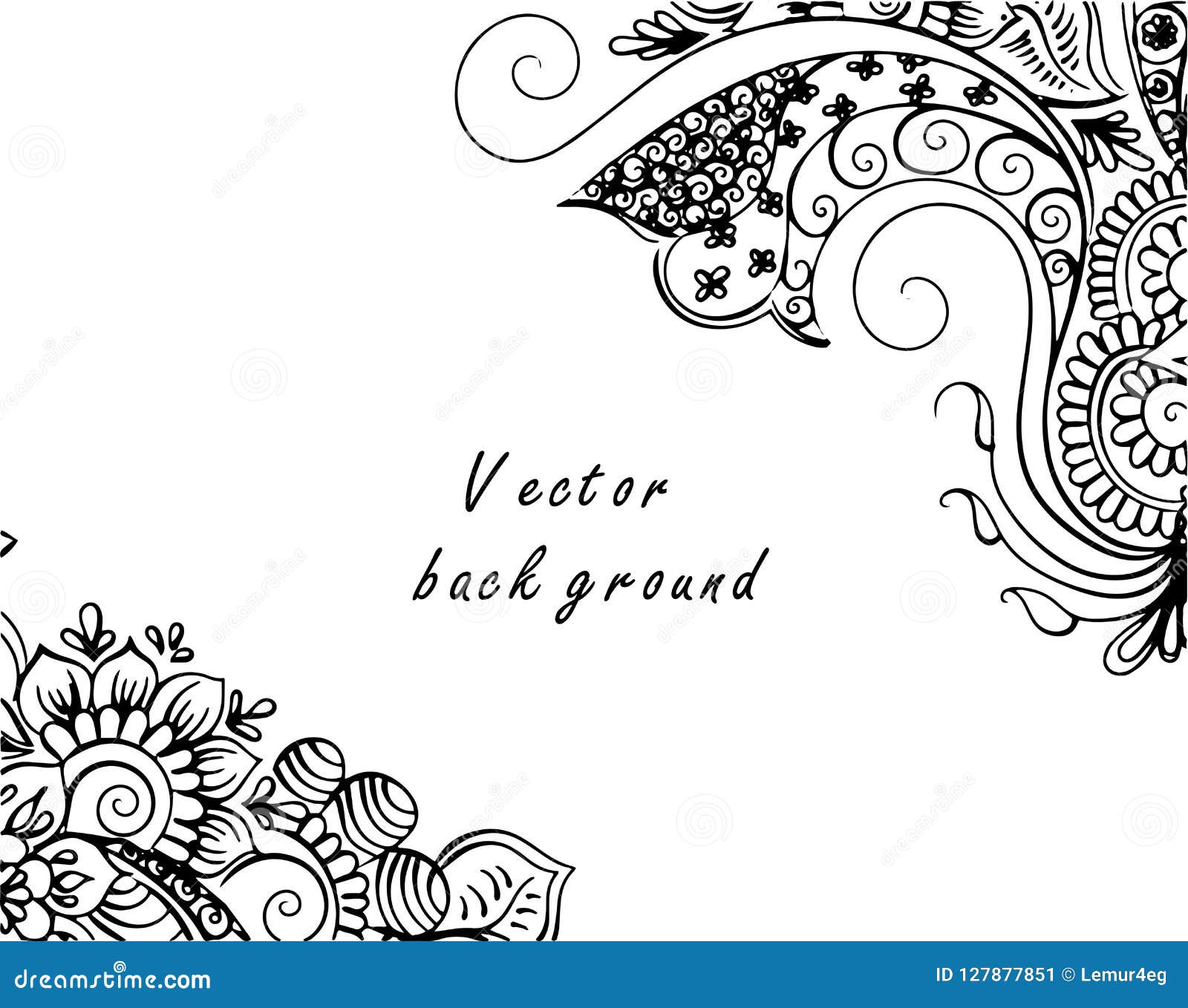 Abstract Pattern of a Tattoo Henna Stock Vector - Illustration of ...