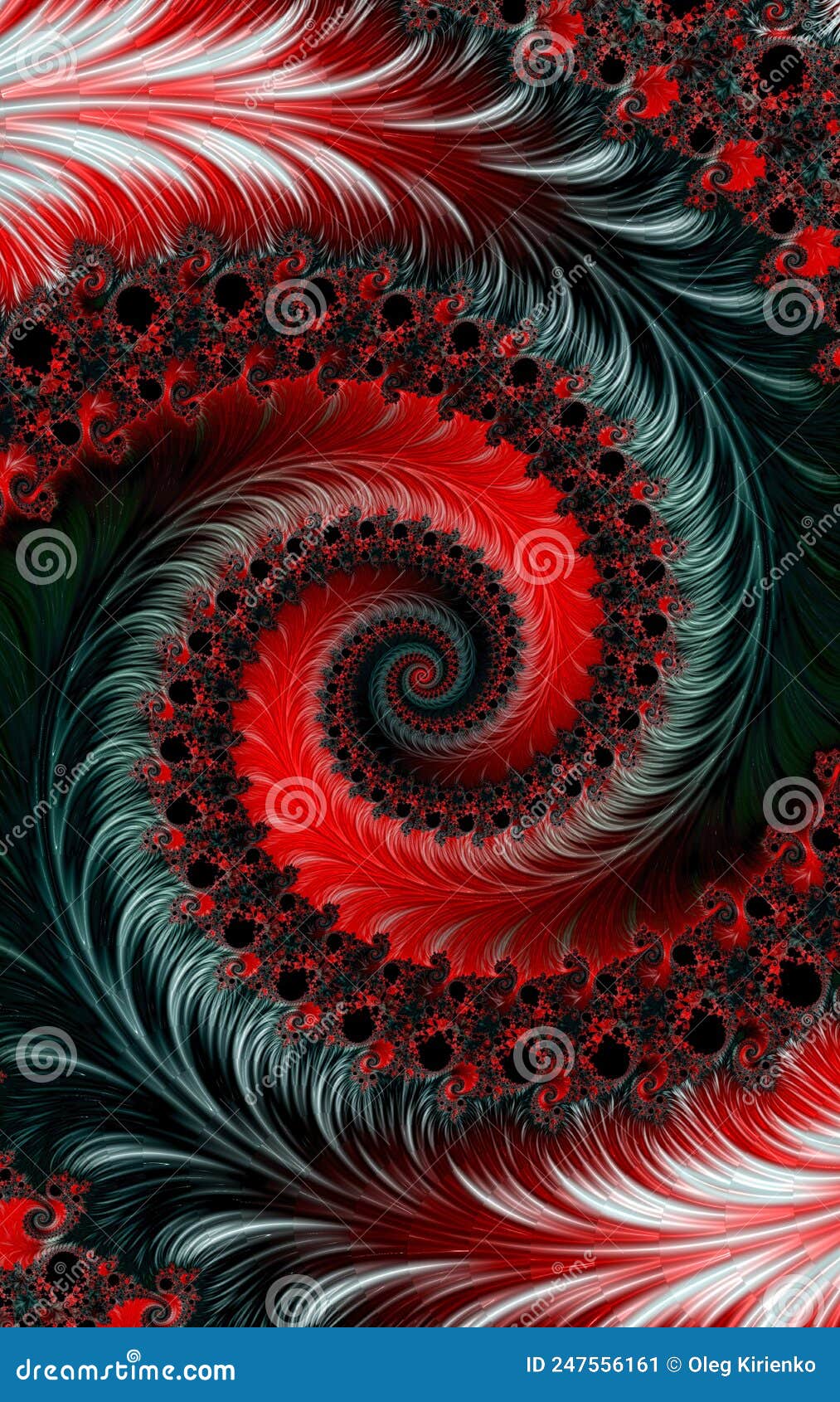 Abstract Pattern Texture, Fractal in the Form of a Spiral of Different ...