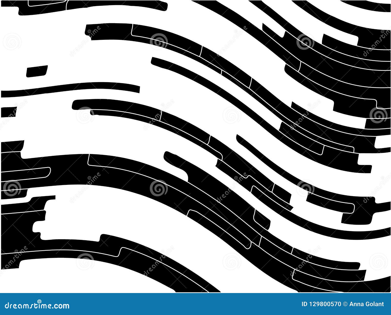 Abstract Pattern. Texture with Wavy, Curves Lines. Optical Art ...