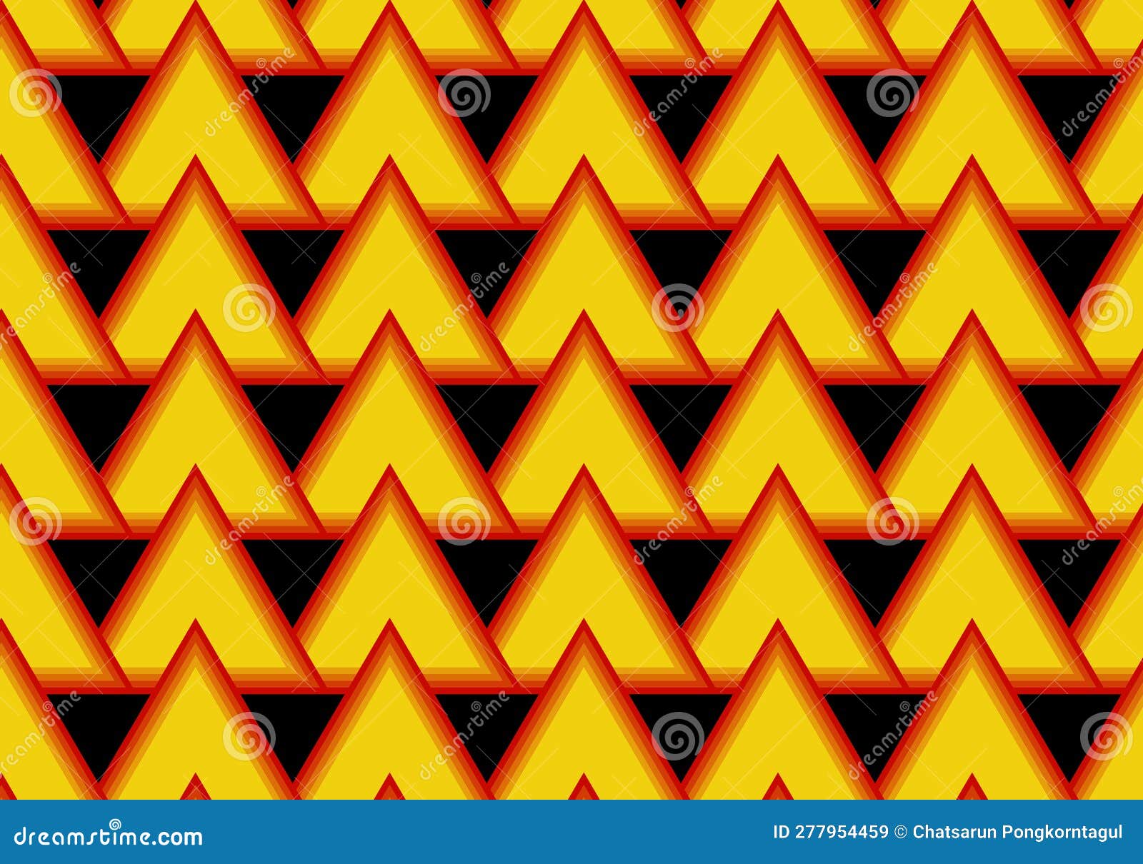 Abstract Pattern Triangle Repeat Orange on Black Background Stock ...