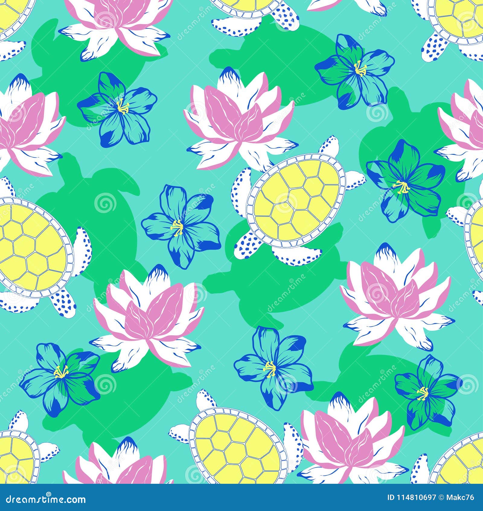 Abstract Pattern with Turtles Stock Vector - Illustration of animal ...