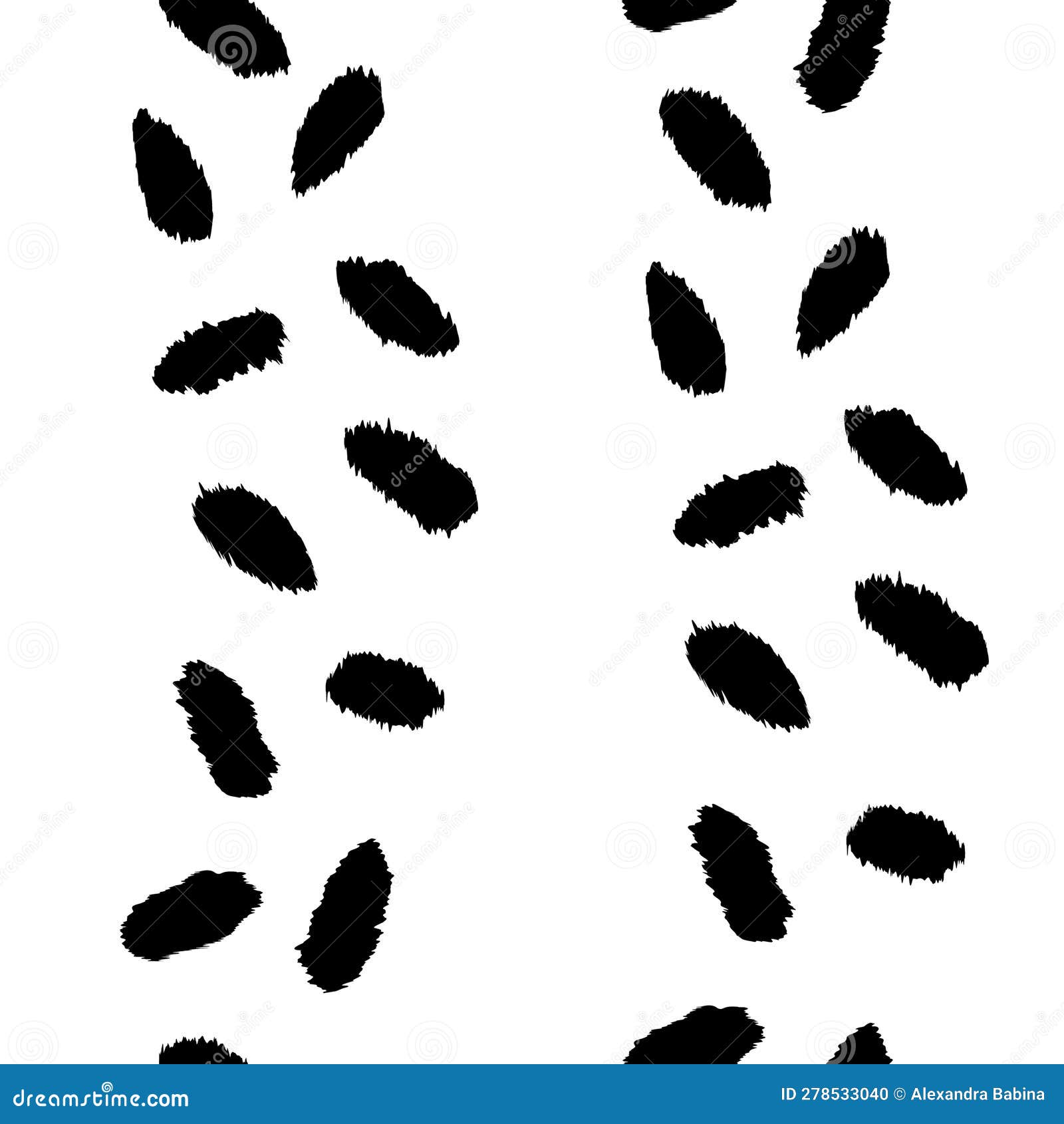 Abstract Pattern with Uneven Black Oval Specks. Stock Vector ...