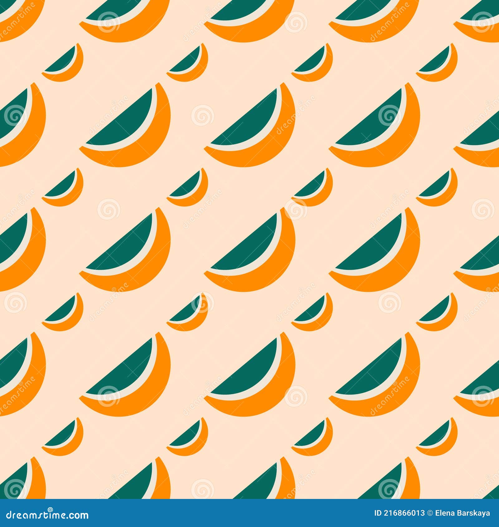 Abstract Pattern for Use in Packaging or Textiles Made of a Half Circle ...