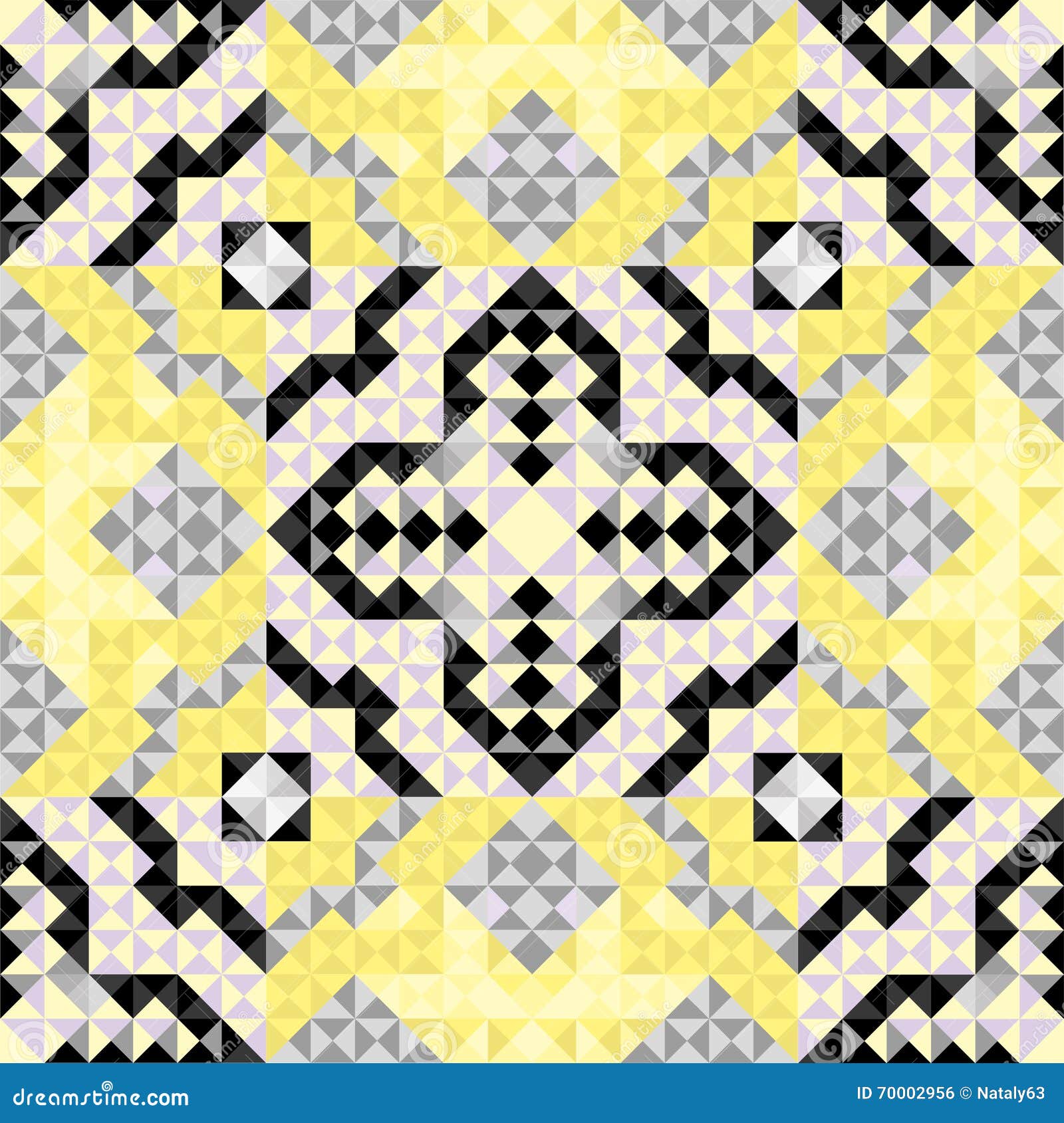 Abstract Pattern Vector Seamless Yellow Triangle Stock Vector ...