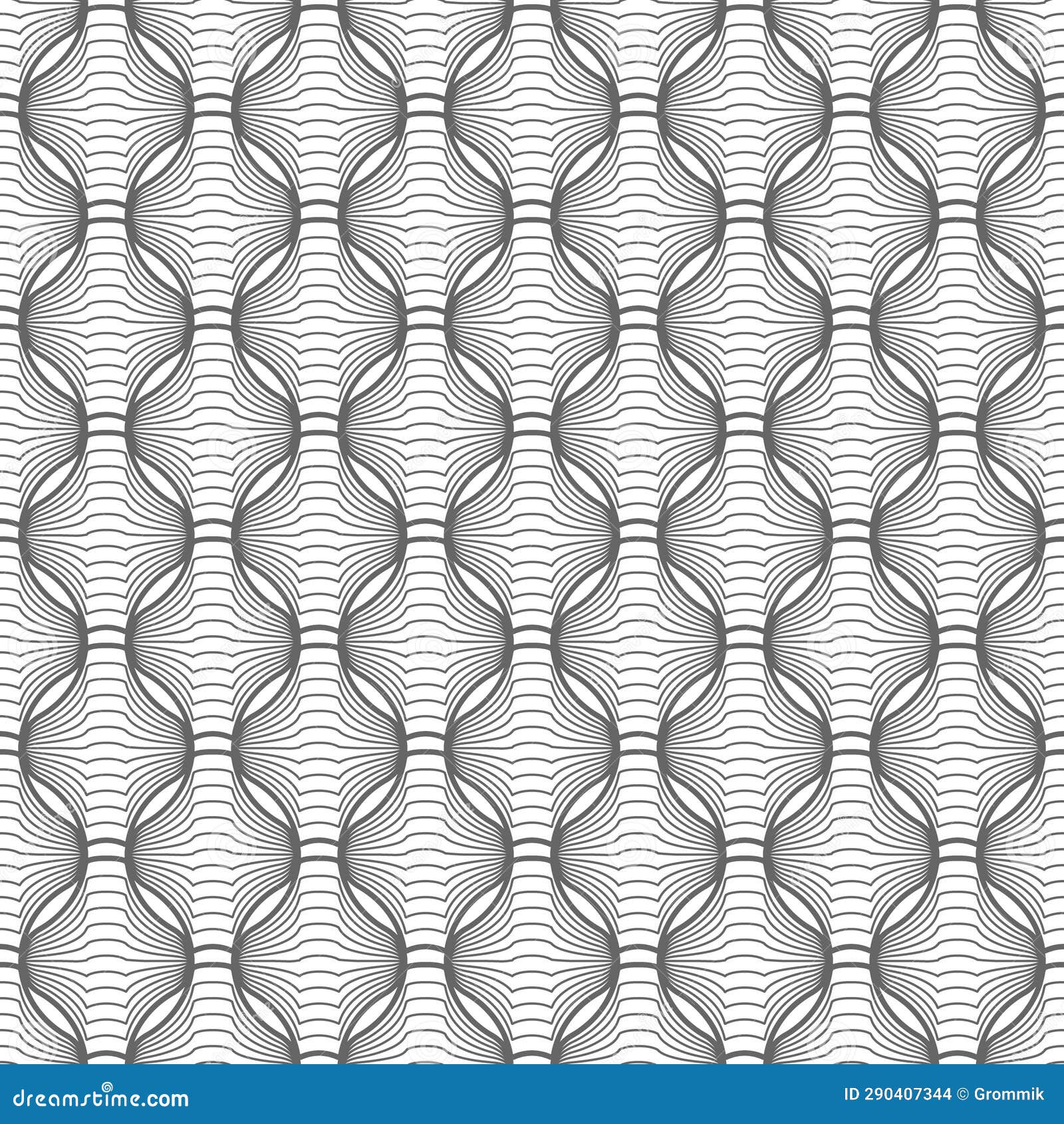 Abstract Pattern of Wavy Lines. Sinuous Lines Form a Shuttlecock Stock ...