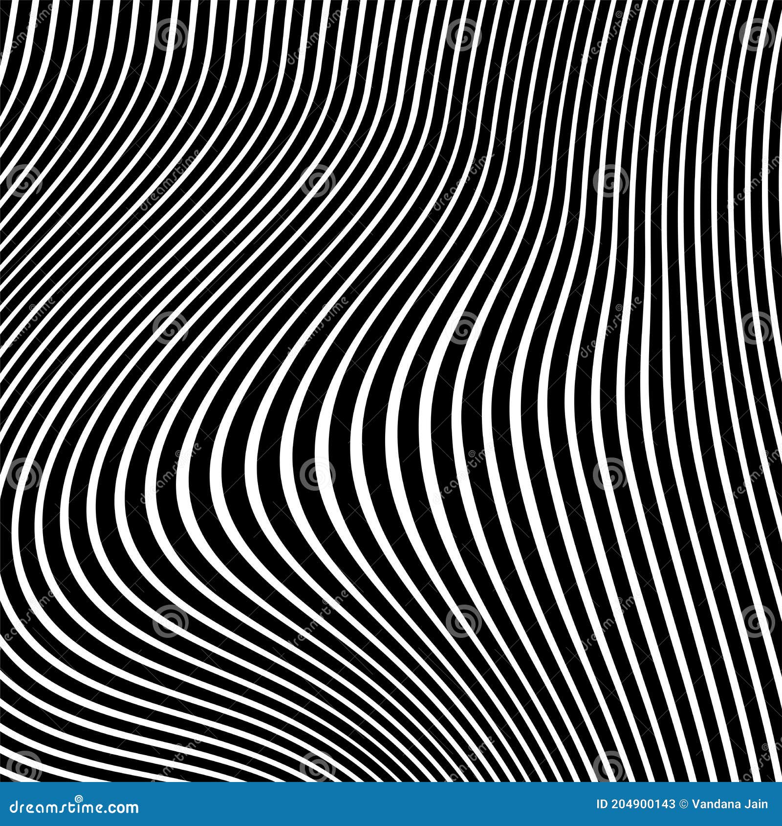 Abstract Pattern of Wavy Stripes or Rippled 3D Relief Black and White ... Abstract Pattern of Wavy Stripes or Rippled 3D Relief Black and White ...