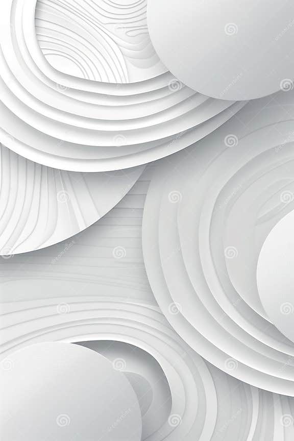 Abstract Pattern of White and Gray Circular Lines Texture Background ...
