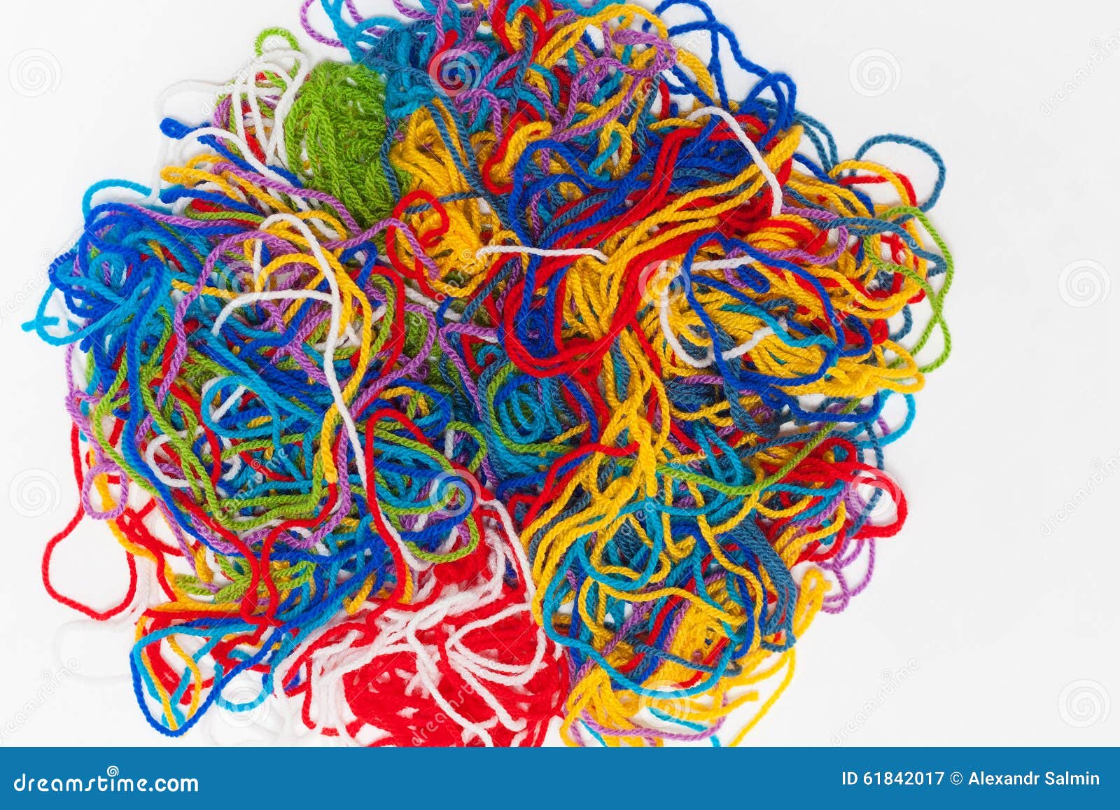 Abstract Pattern of Yarn, Color Threads Bunch Isolated on White Stock ...