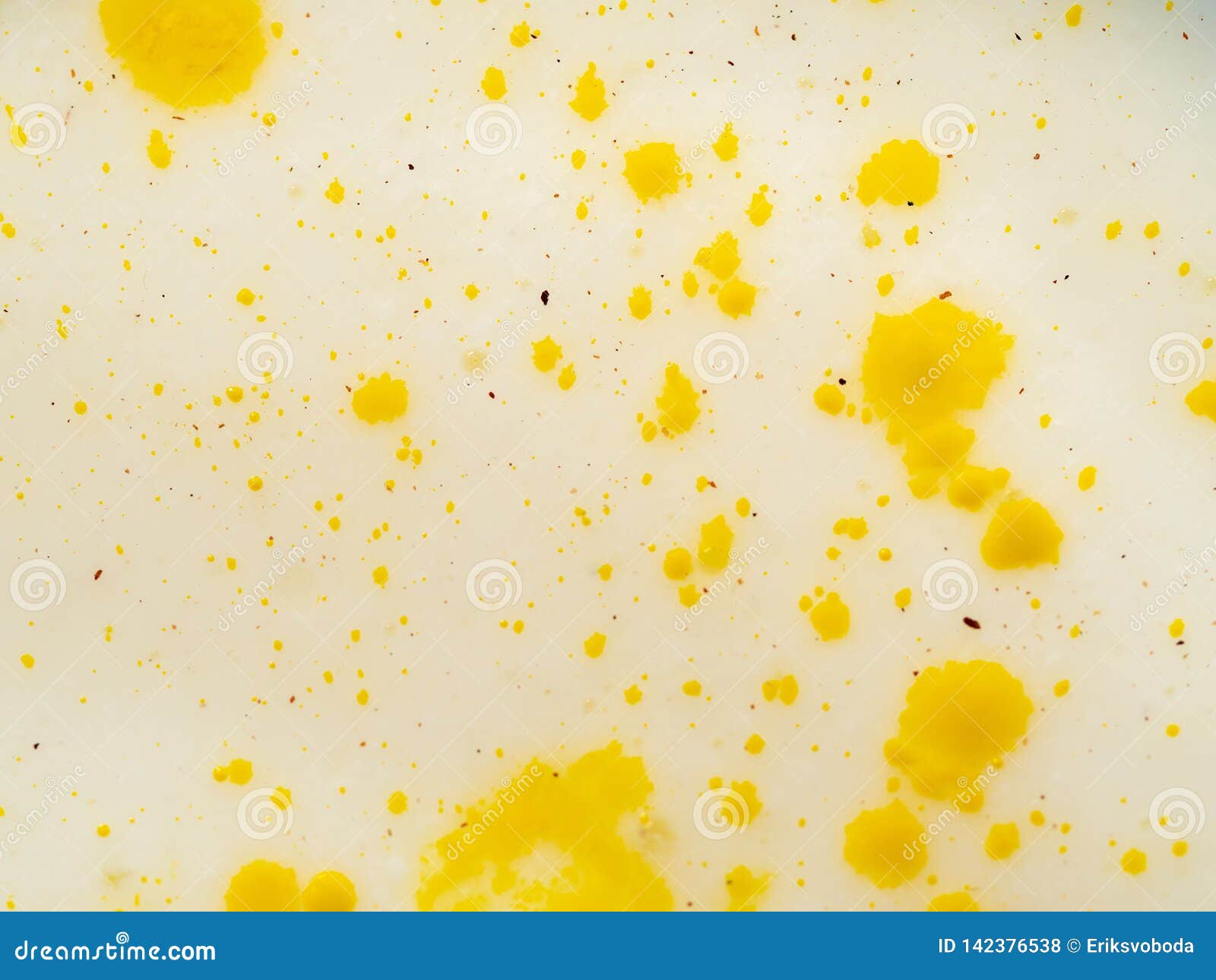 Abstract Pattern of Yellow Paint Splashes and Spots on Bright ...