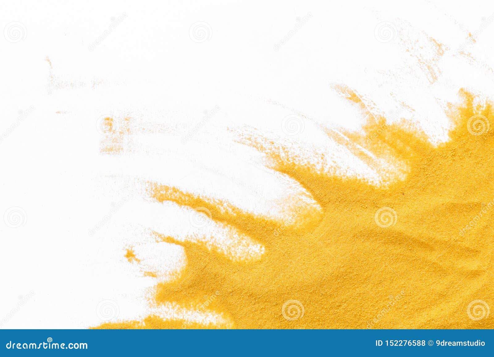 Abstract Pattern with Yellow Sand Texture on White Background Top View ...