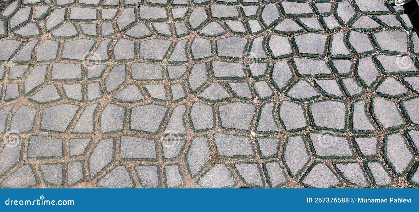 Abstract Patterned Cement Floor with a Little Sand As a Pattern Border ...