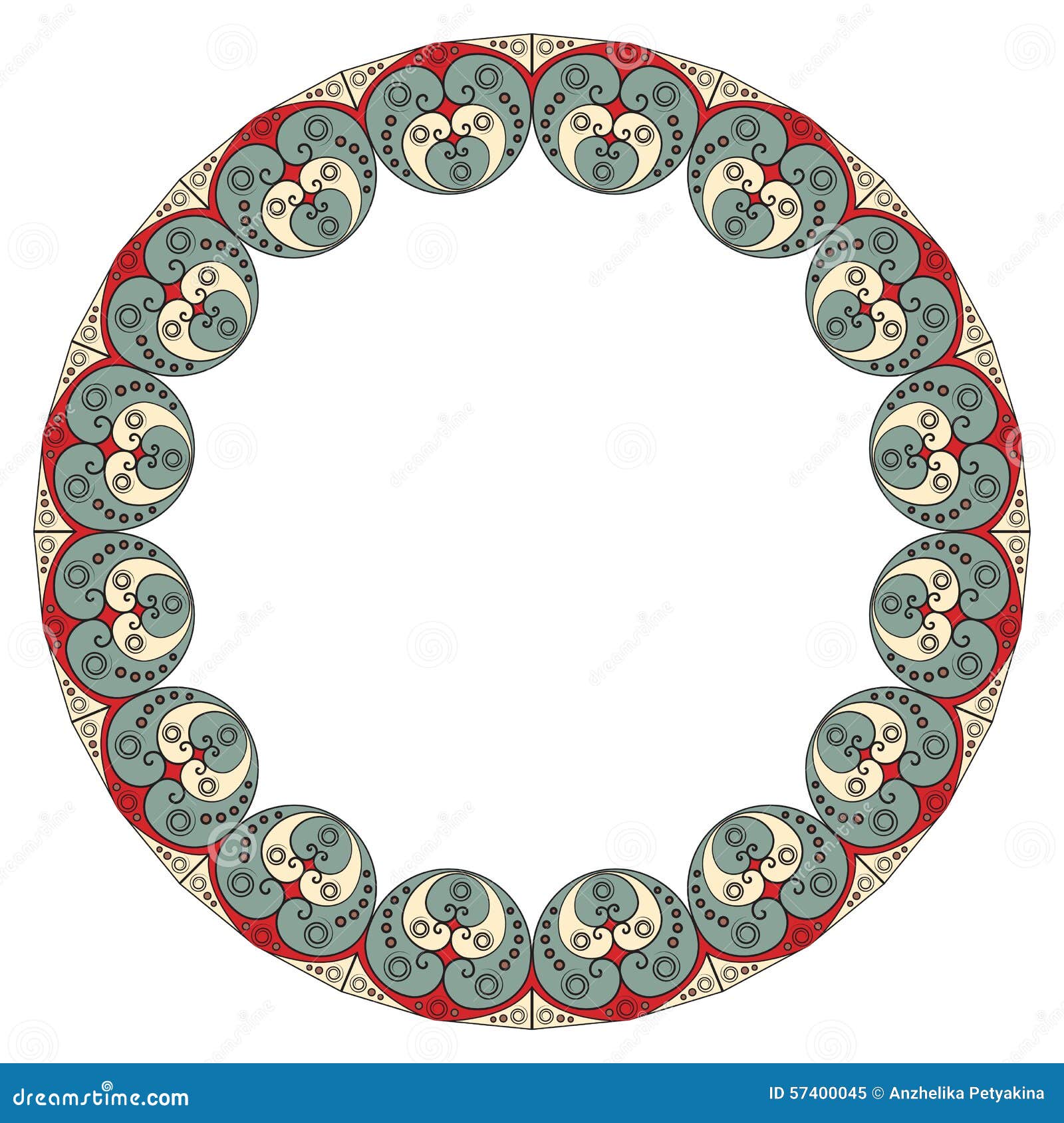 Abstract patterned frame stock vector. Illustration of moroccan - 57400045