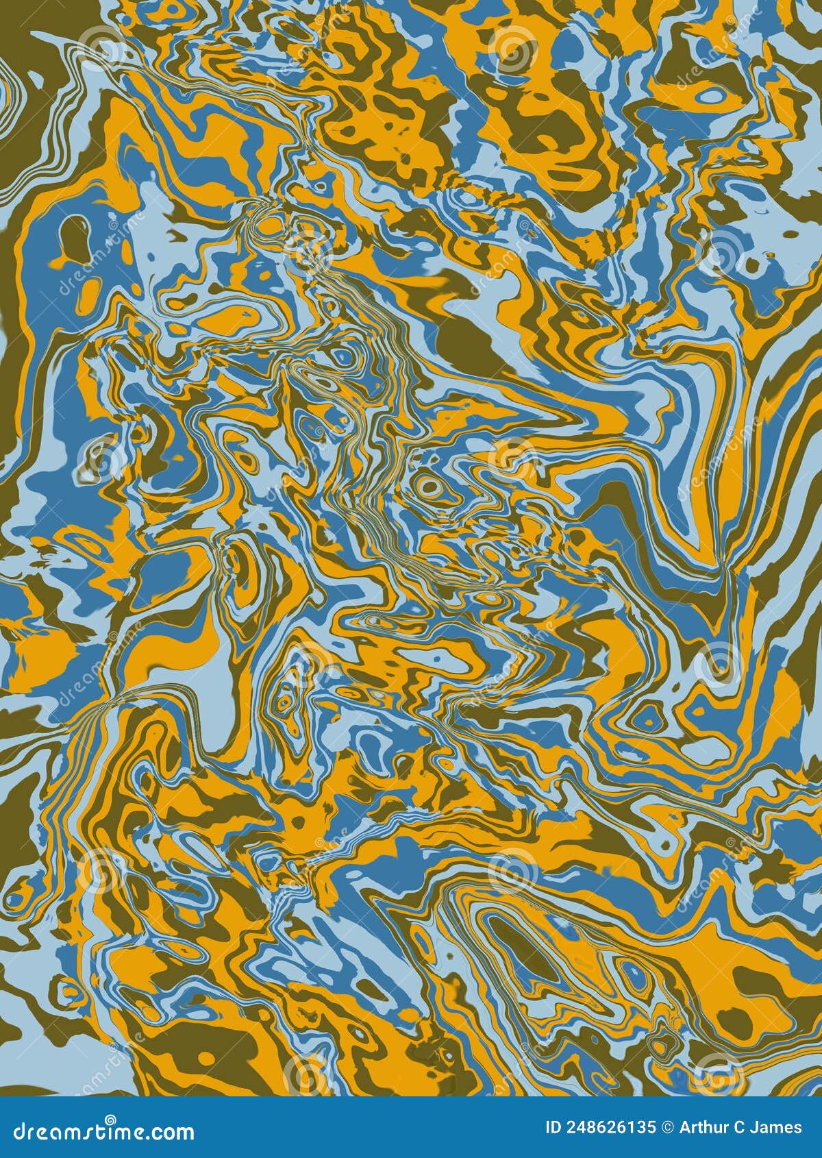 Abstract Multi-coloured Patterned Islands Digital Art Design Stock ...