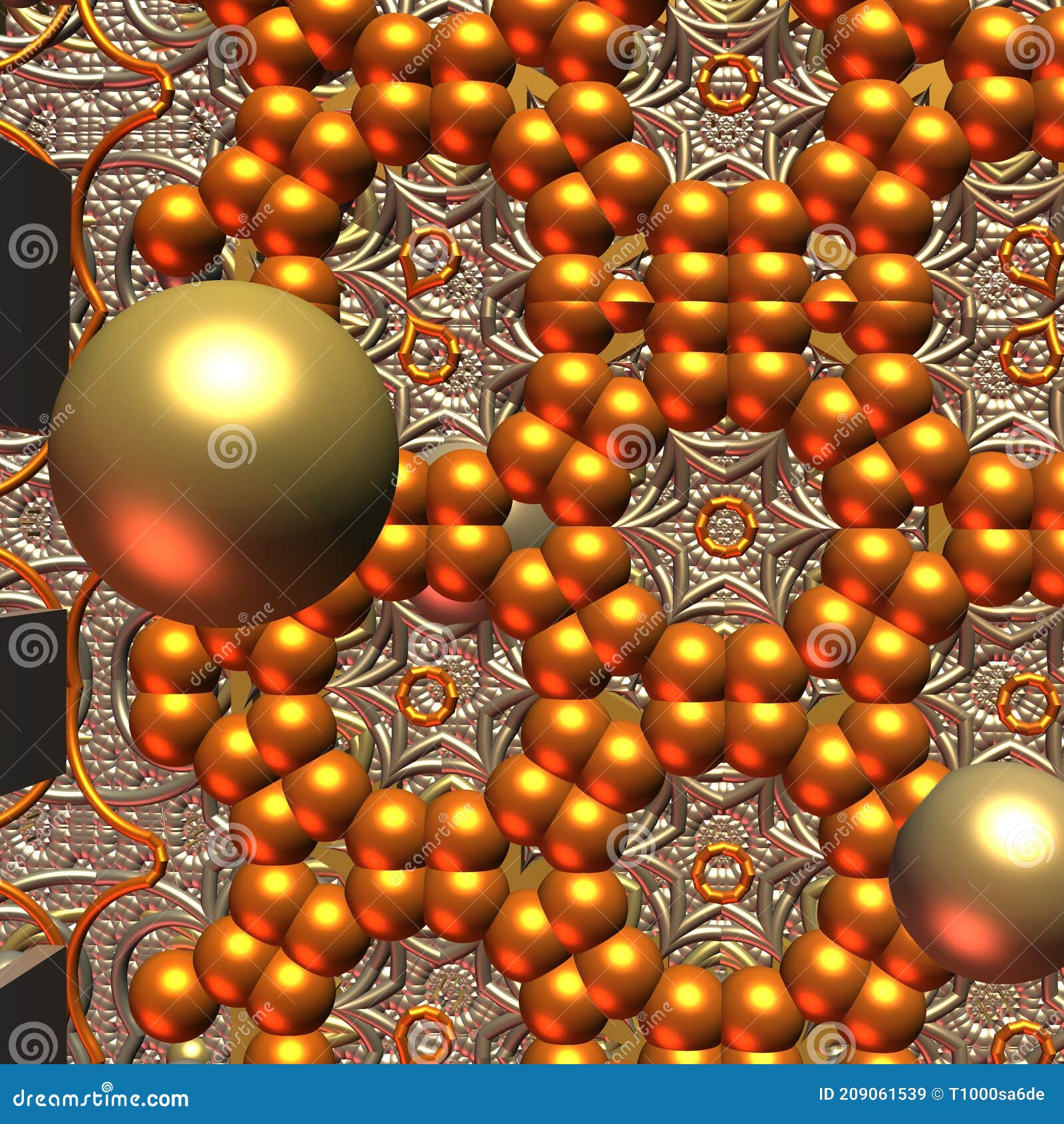 Abstract Patterns of Gold and Silver. Stock Illustration - Illustration ...