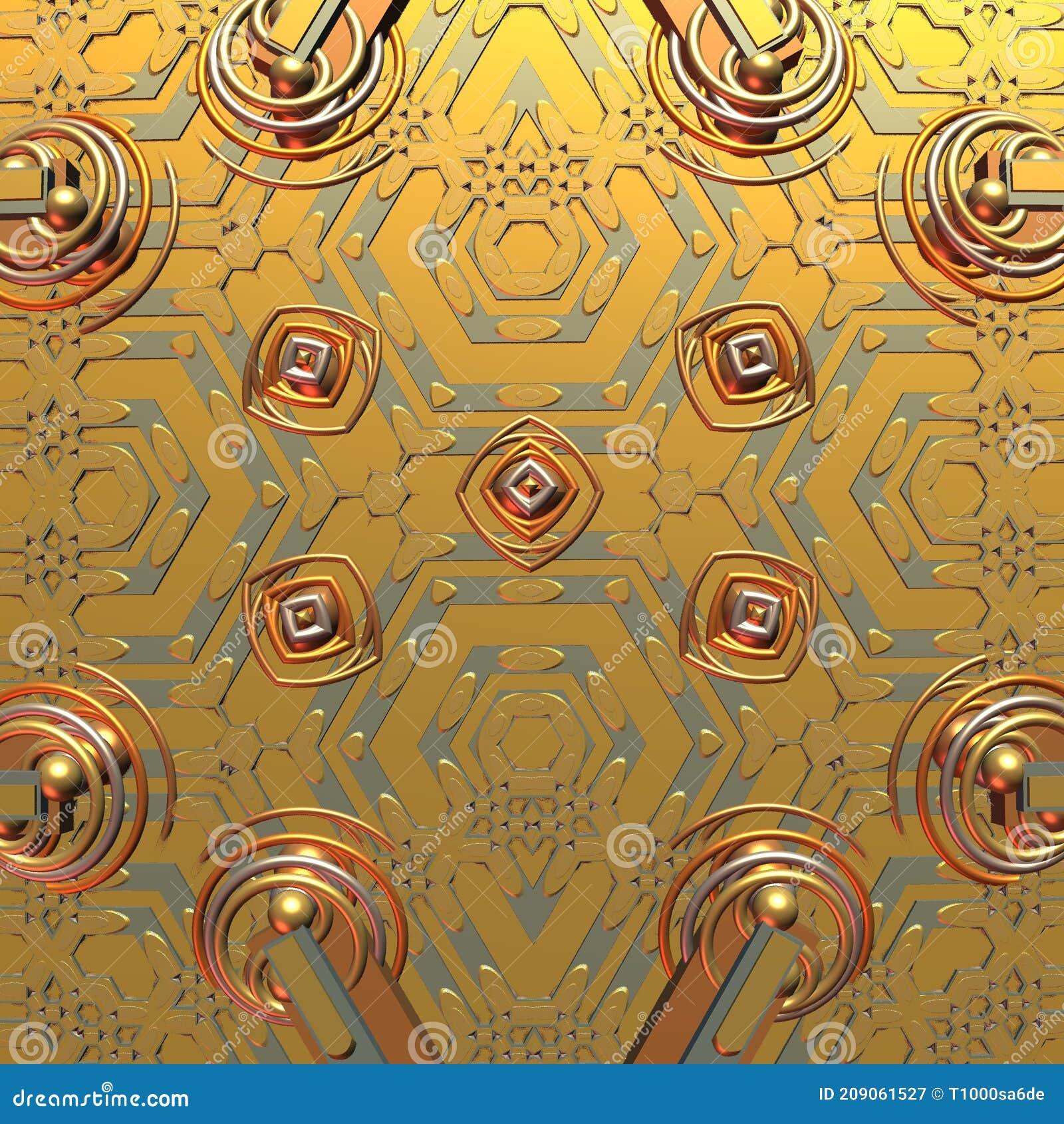 Abstract Patterns of Gold and Silver. Stock Illustration - Illustration ...