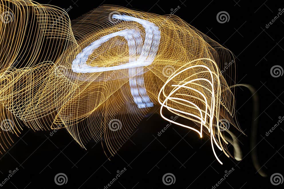Long Camera Exposures of Artificial Light Sources at Night Stock Image ...
