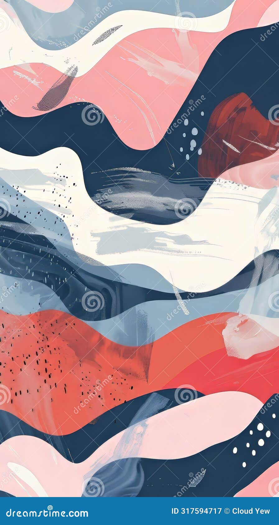 Abstract Patterns in a Minimalist Color Scheme Stock Illustration ...