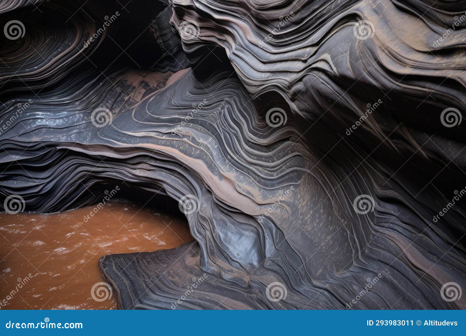 Abstract Patterns and Shapes on Cave Walls Caused by Erosion Stock ...
