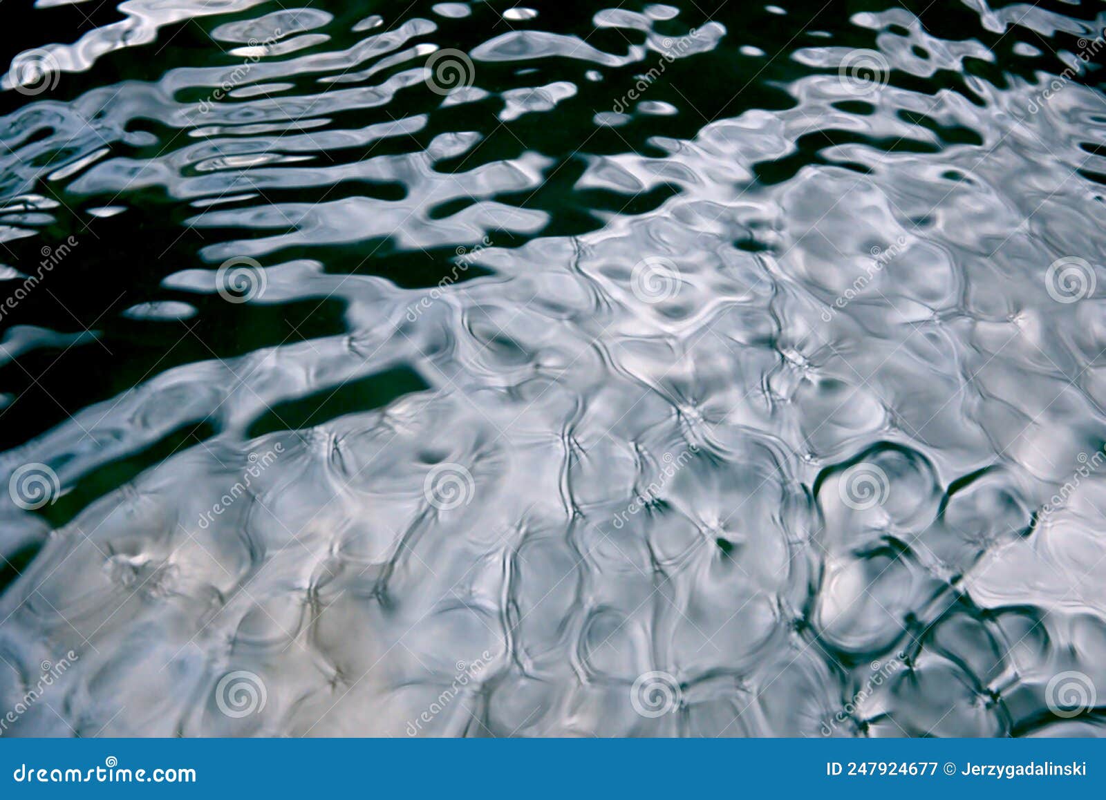 Abstract Patterns on the Surface of Flowing Water. Stock Image - Image ...