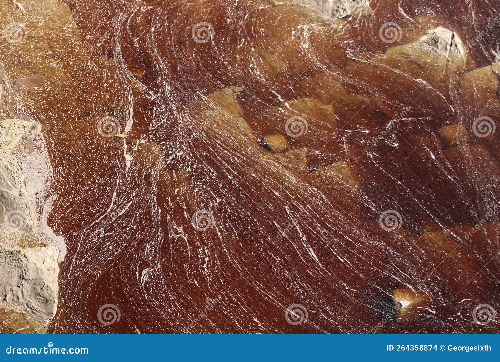 Abstract Patterns on Surface of Water in River Stock Photo - Image of ...