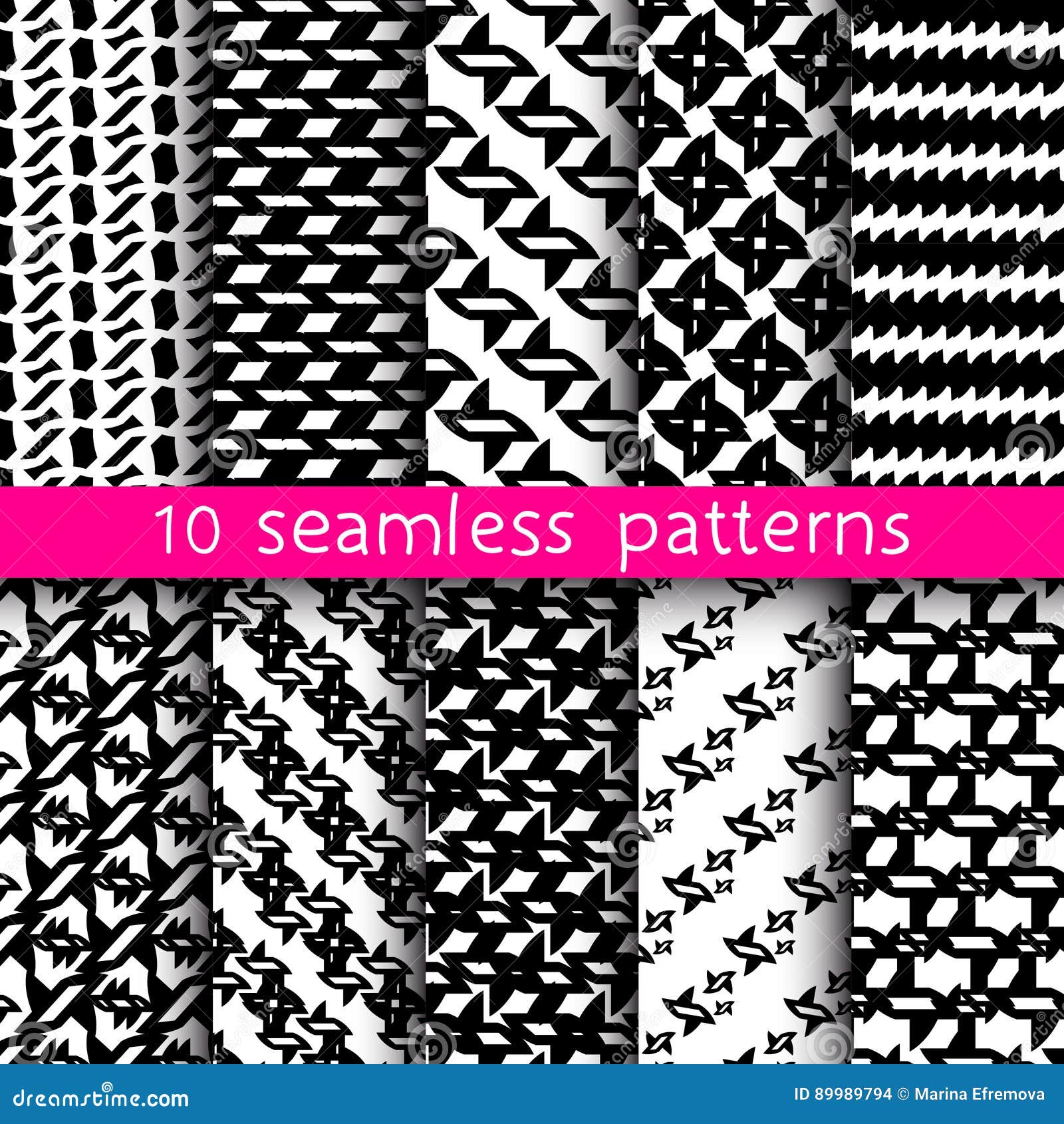 10 Abstract Patterns for Universal Background. Stock Vector ...