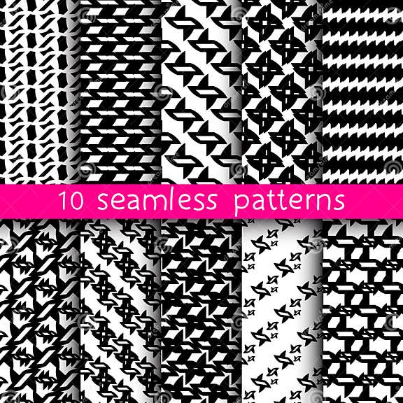 10 Abstract Patterns for Universal Background. Stock Vector ...