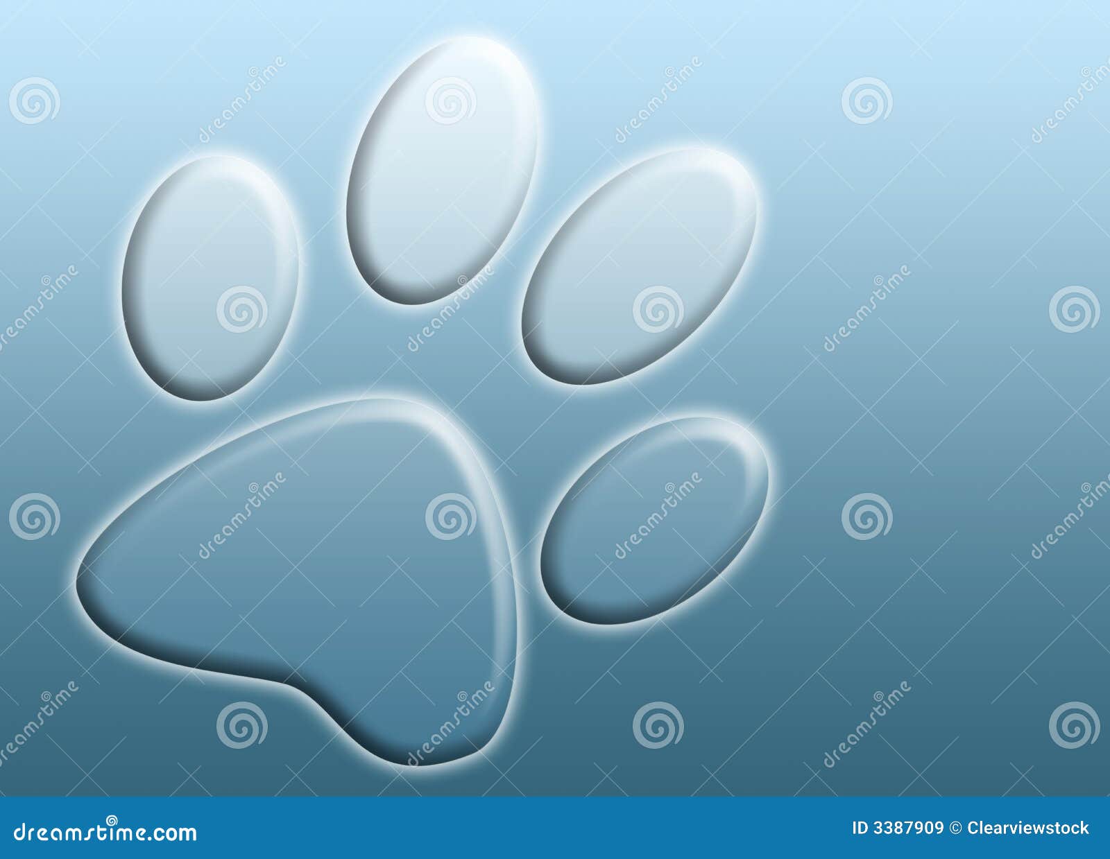 Abstract paw print stock illustration. Illustration of grey - 3387909