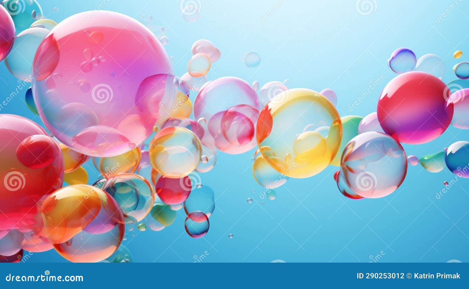 Abstract Pc Desktop Wallpaper Background with Flying Bubbles Stock ...