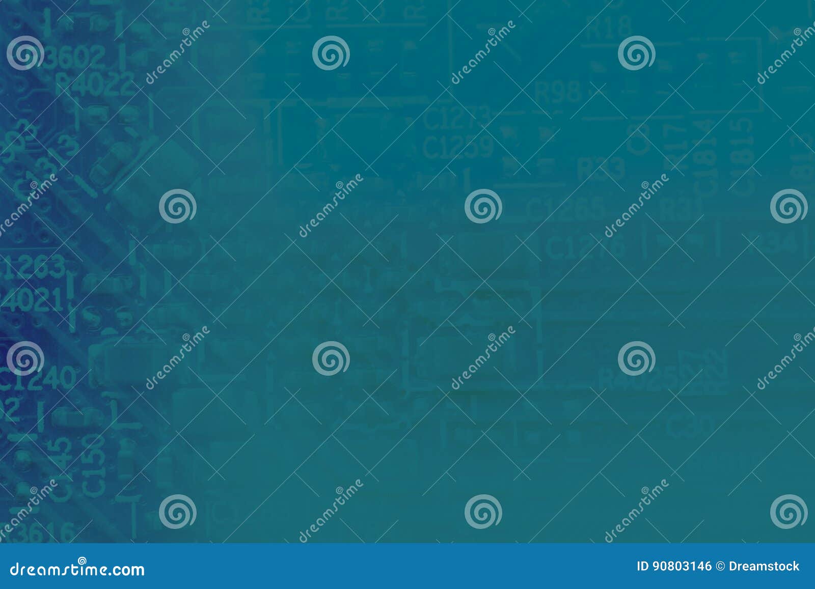 Abstract Pcb Blue Lagoon Color Background Stock Photo - Image of detail ...