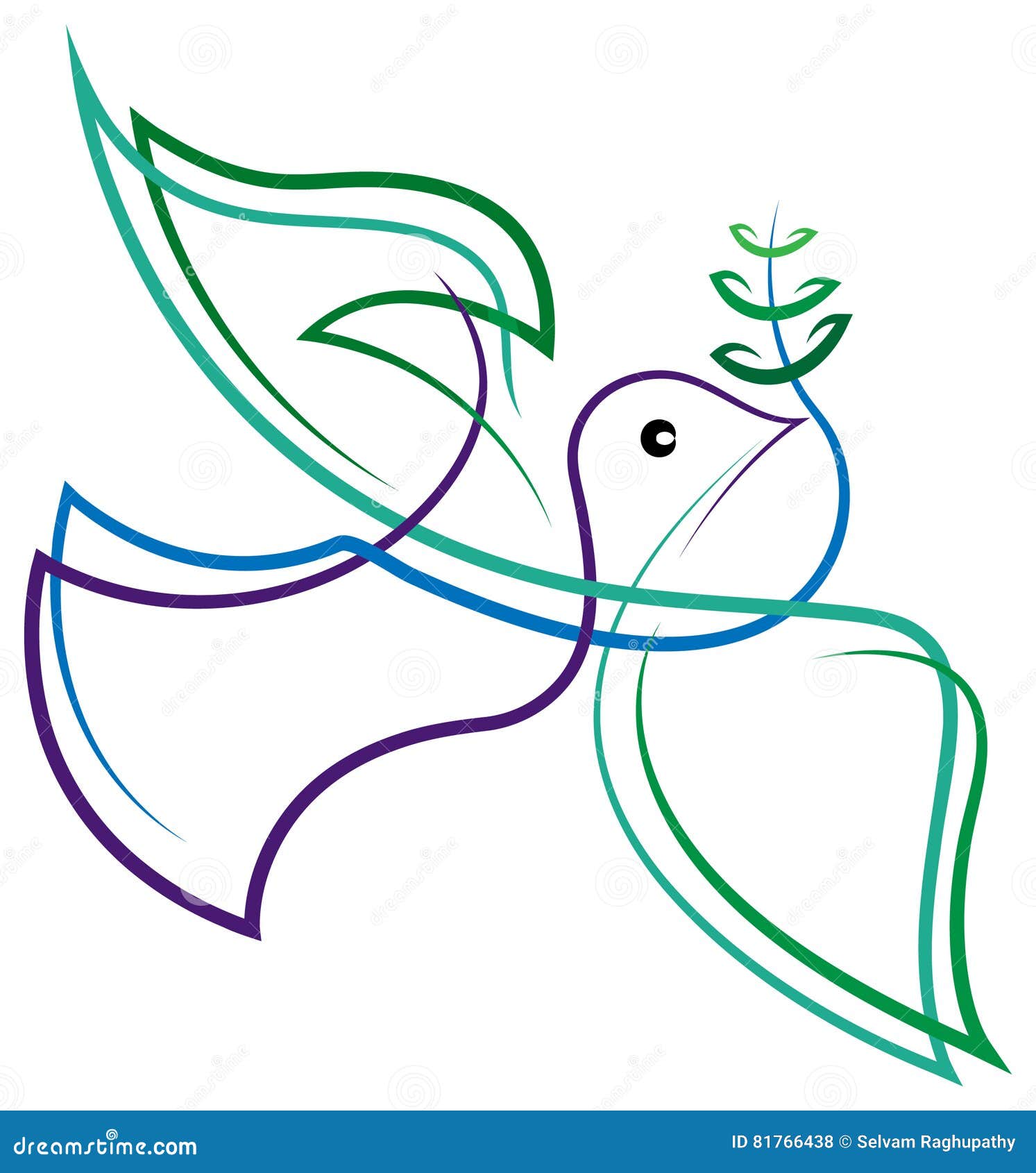 Abstract peace bird stock vector. Illustration of logo - 81766438