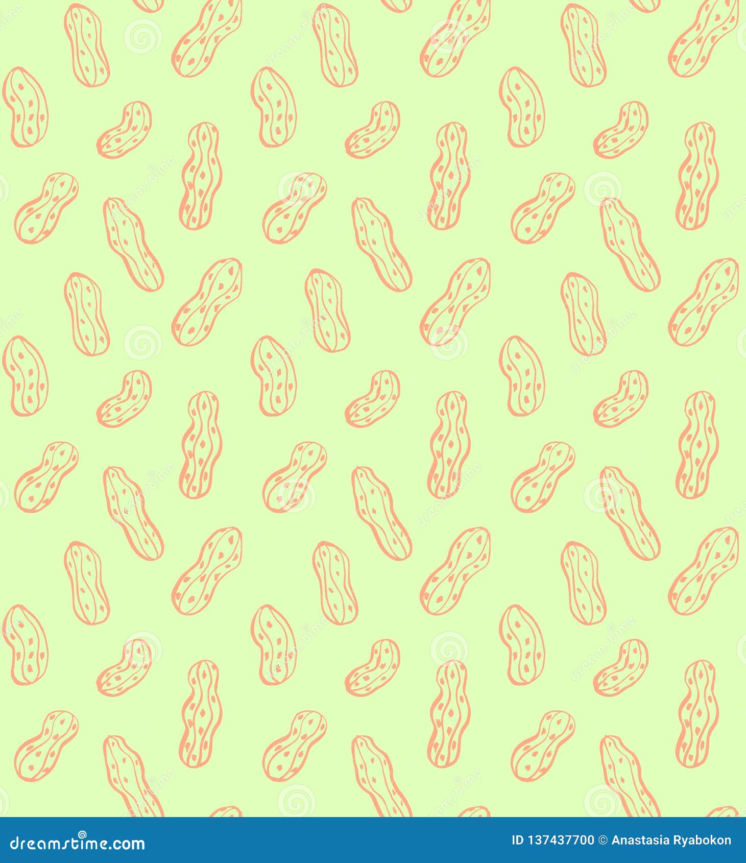 Abstract Peanut Colorful Seamless Pattern Stock Vector - Illustration ...