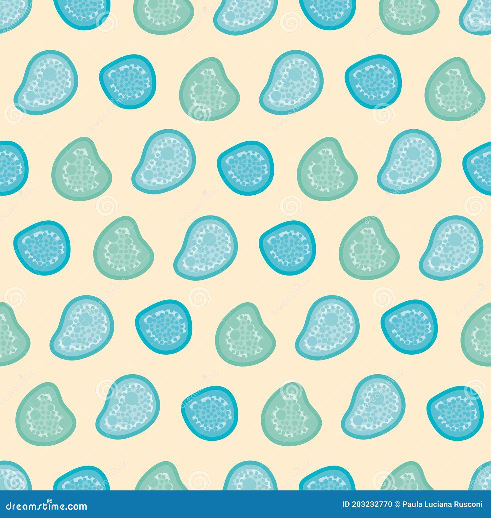 Polka Dot Pebbles Vector Repeat Pattern Stock Vector - Illustration of ...
