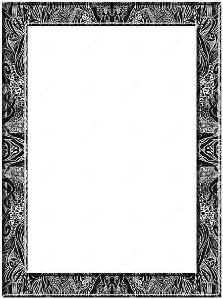 Abstract pen drawing frame stock illustration. Illustration of ...