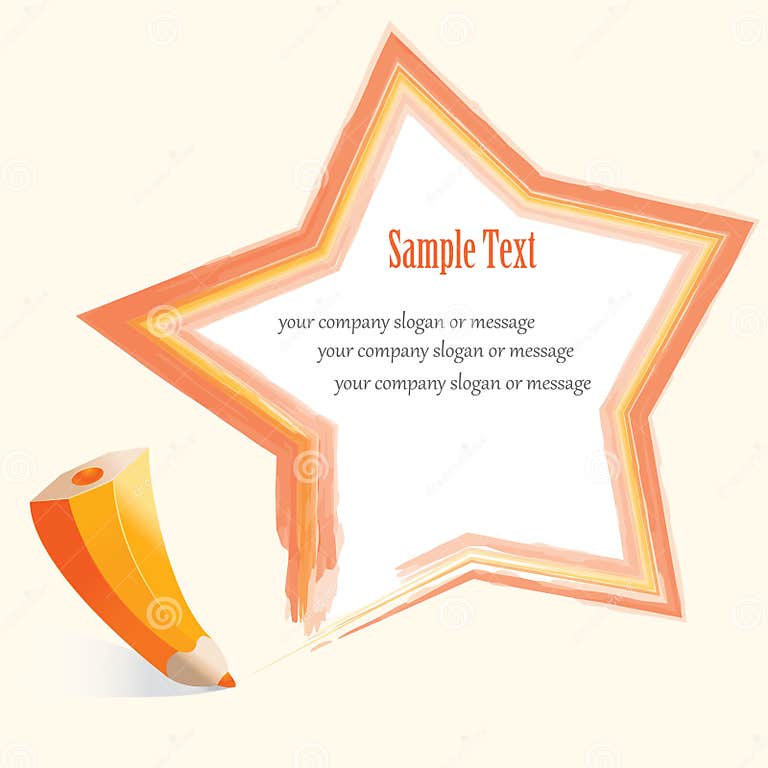 Abstract pencil Star stock vector. Illustration of decor - 22927658