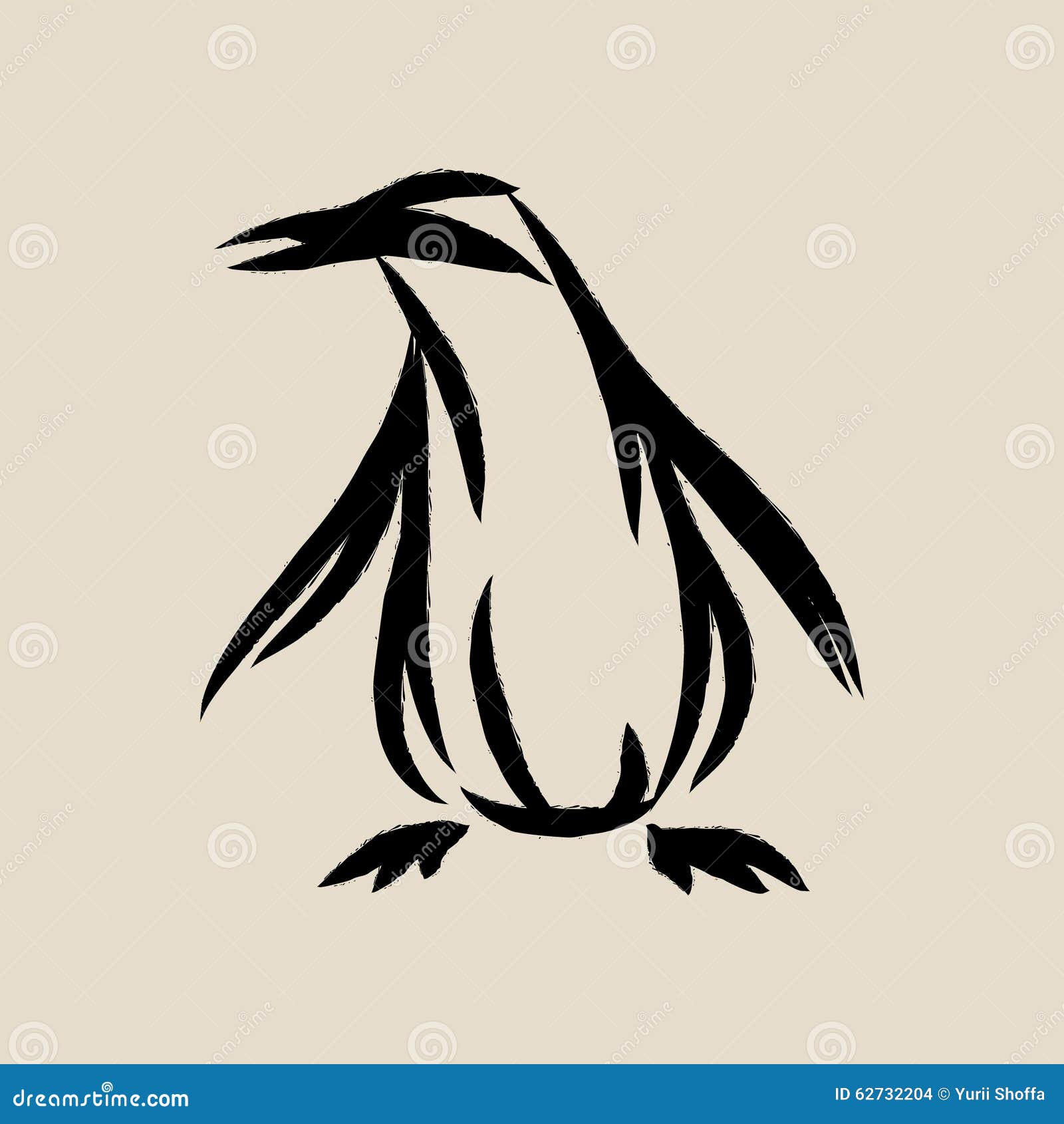 Abstract Penguin Illustration. Stock Illustration - Illustration of ...