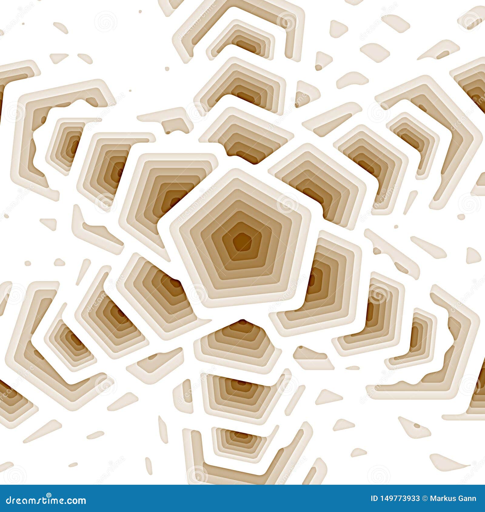 Abstract Pentagon-Shaped Tunnel Illustrated With Futuristic Flair ...