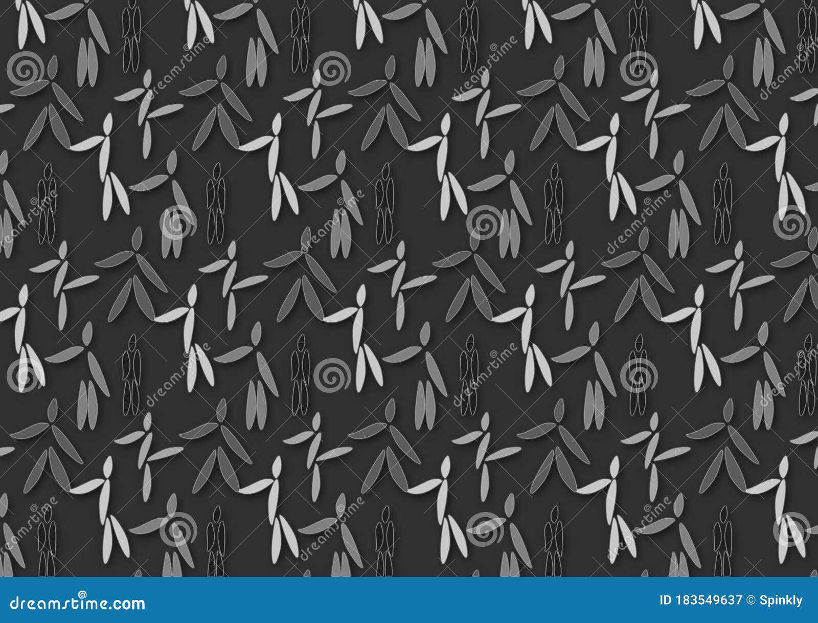 Abstract People Art Pattern Design for Wallpaper Stock Illustration ...